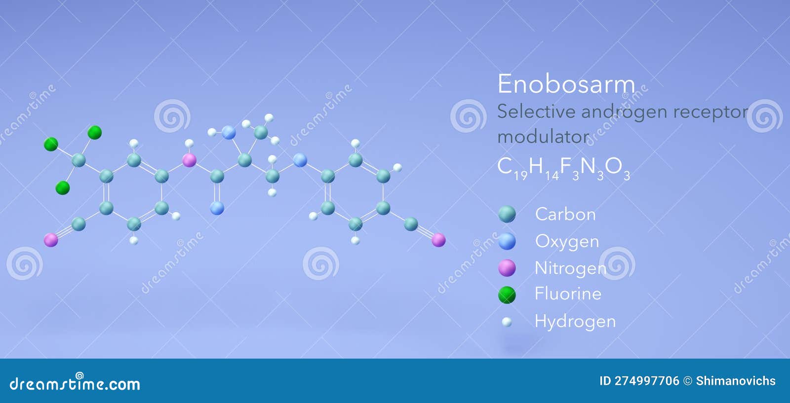 Enobosarm Drug Molecule. Selective Androgen Receptor Modulator, SARM ... Enobosarm Drug Molecule. Selective Androgen Receptor Modulator, SARM ...