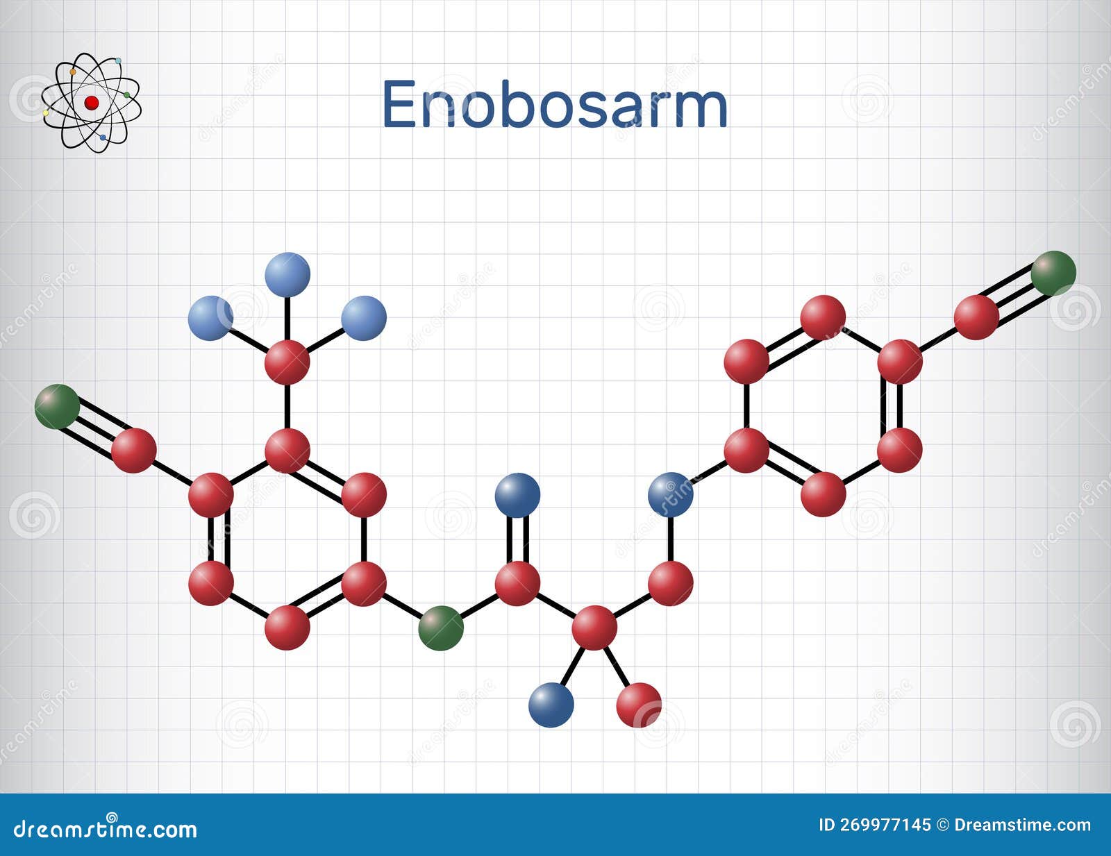 Enobosarm Molecule. Skeletal Formula. Vector Illustration ...