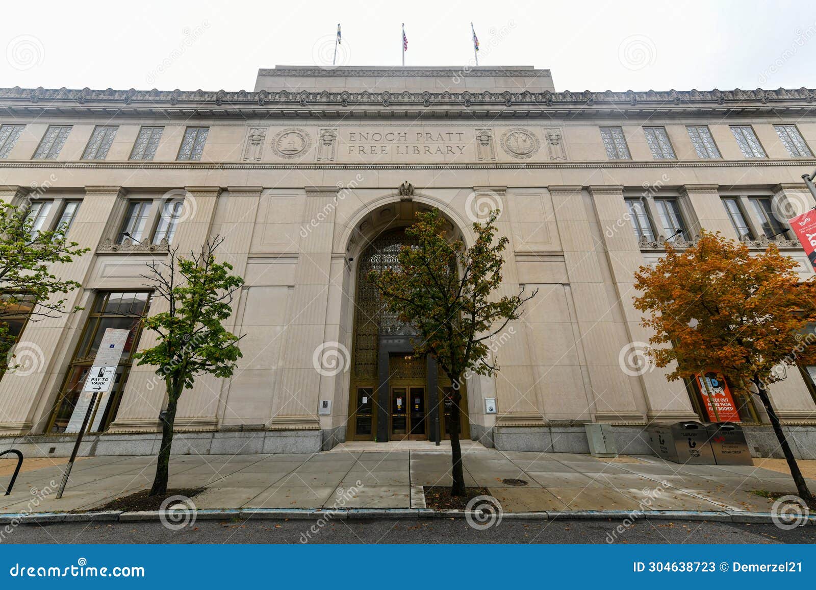 Enoch Pratt Free Library - Baltimore, Maryland Stock Image - Image of ...