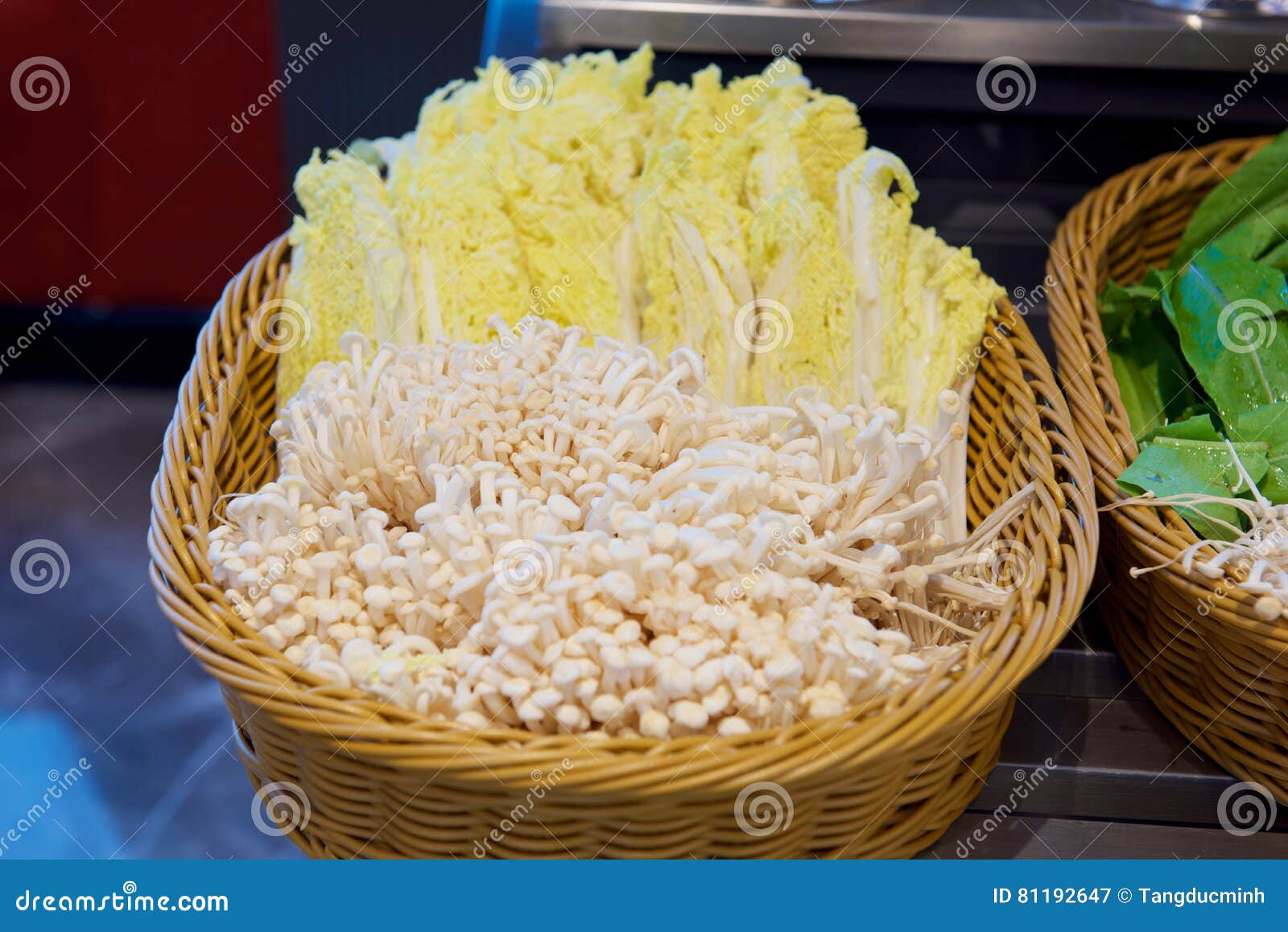 Enoki mushrooms stock image. Image of color, mushroom - 81192647