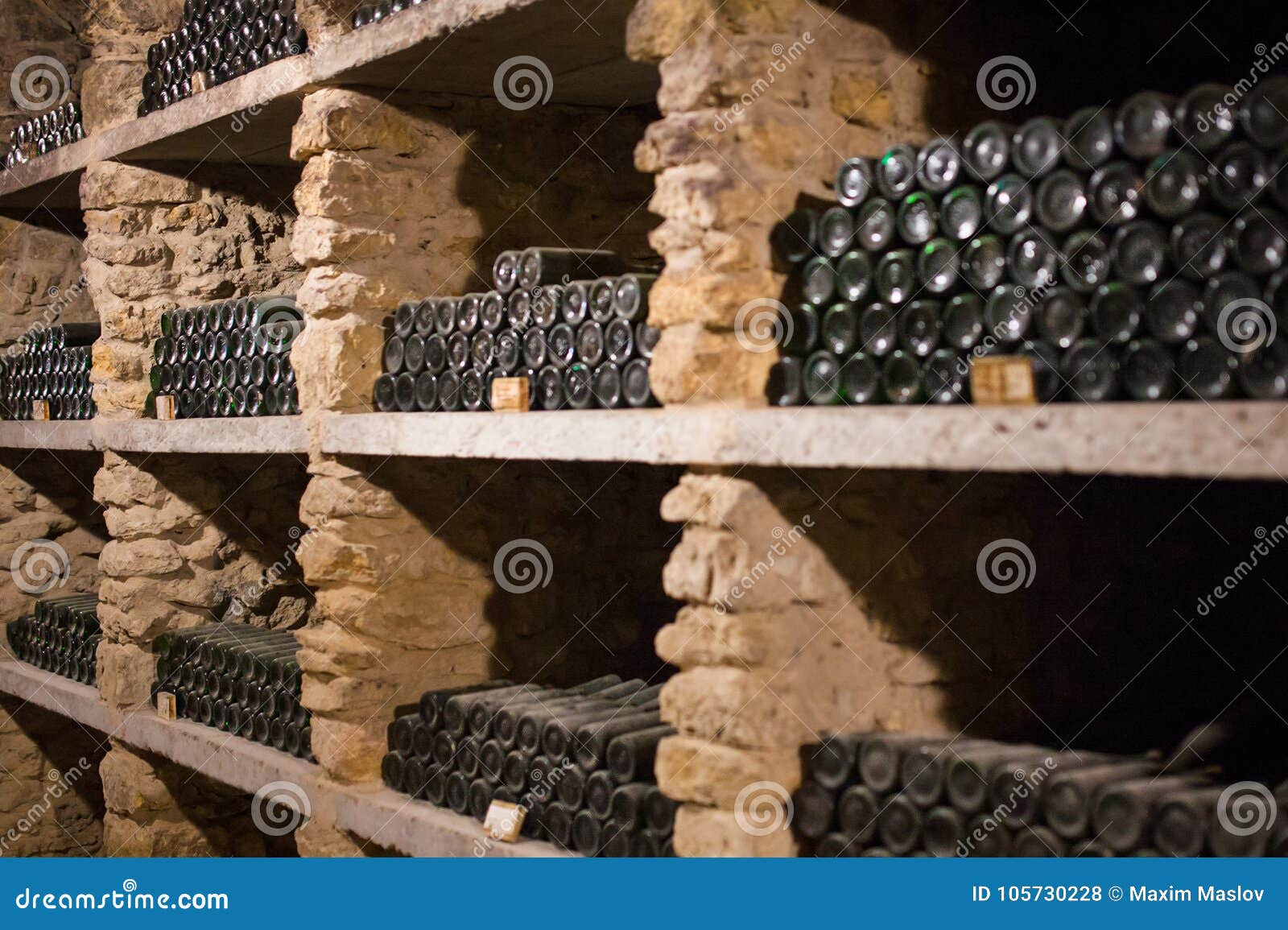 Enoteca. Wine Collection in a Wine Cellar Stock Photo - Image of ...