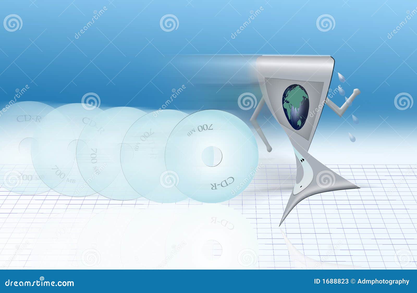 A Frantic Man Running Late For Work Or An Appointment Vector ...