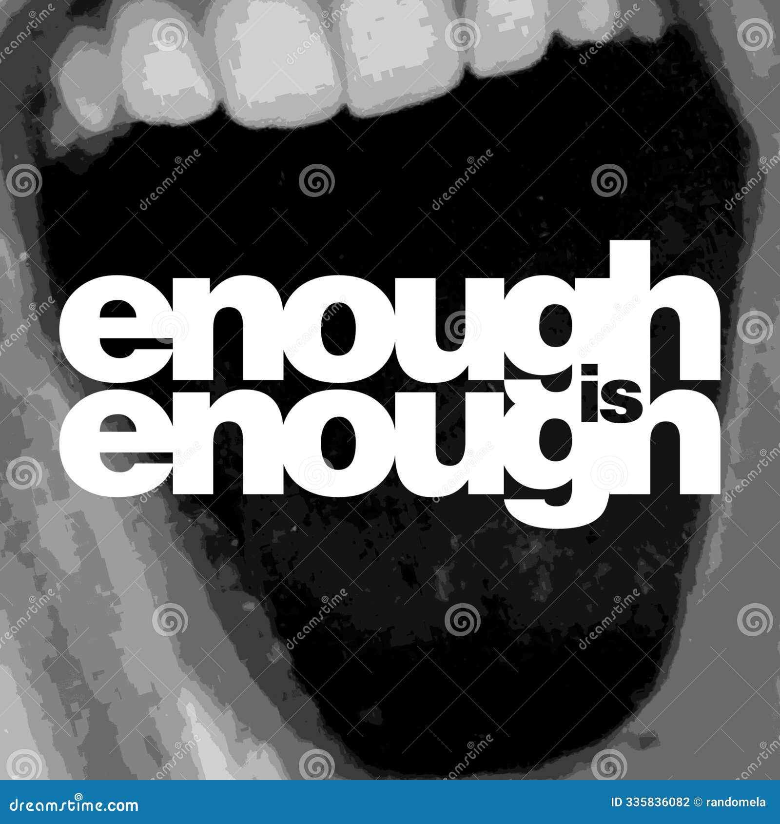Enough is Enough: a Visual Shout Stock Illustration - Illustration of ...