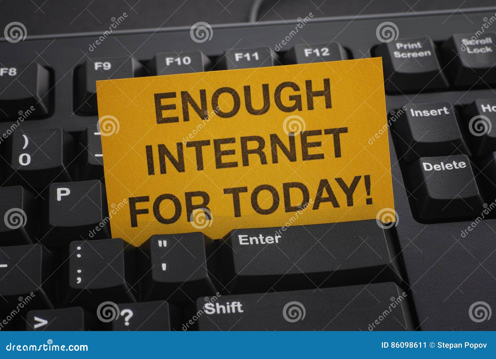 Enough Internet for Today! stock image. Image of word - 86098611