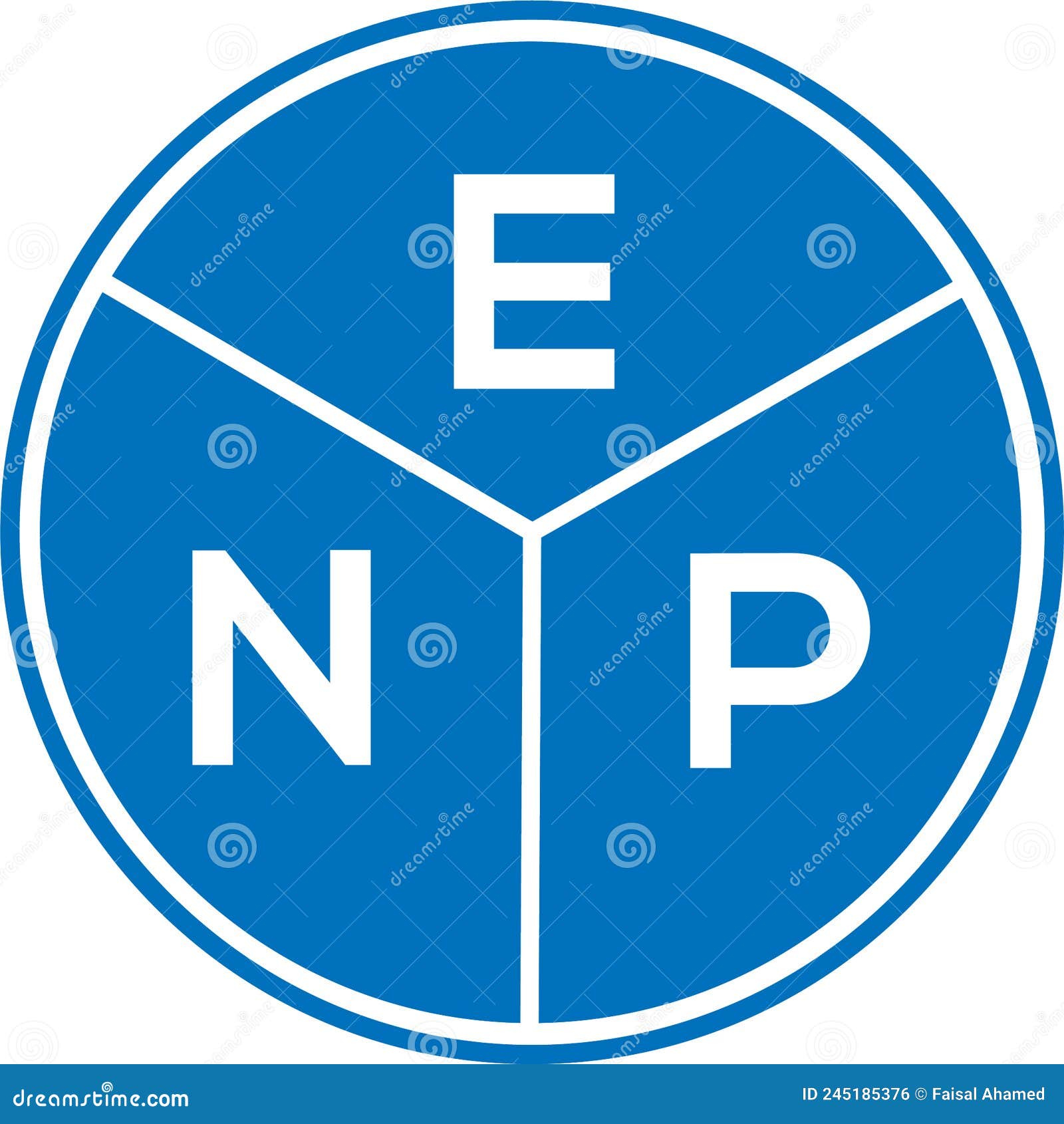 ENP Letter Logo Design on White Background. ENP Creative Circle Letter ...