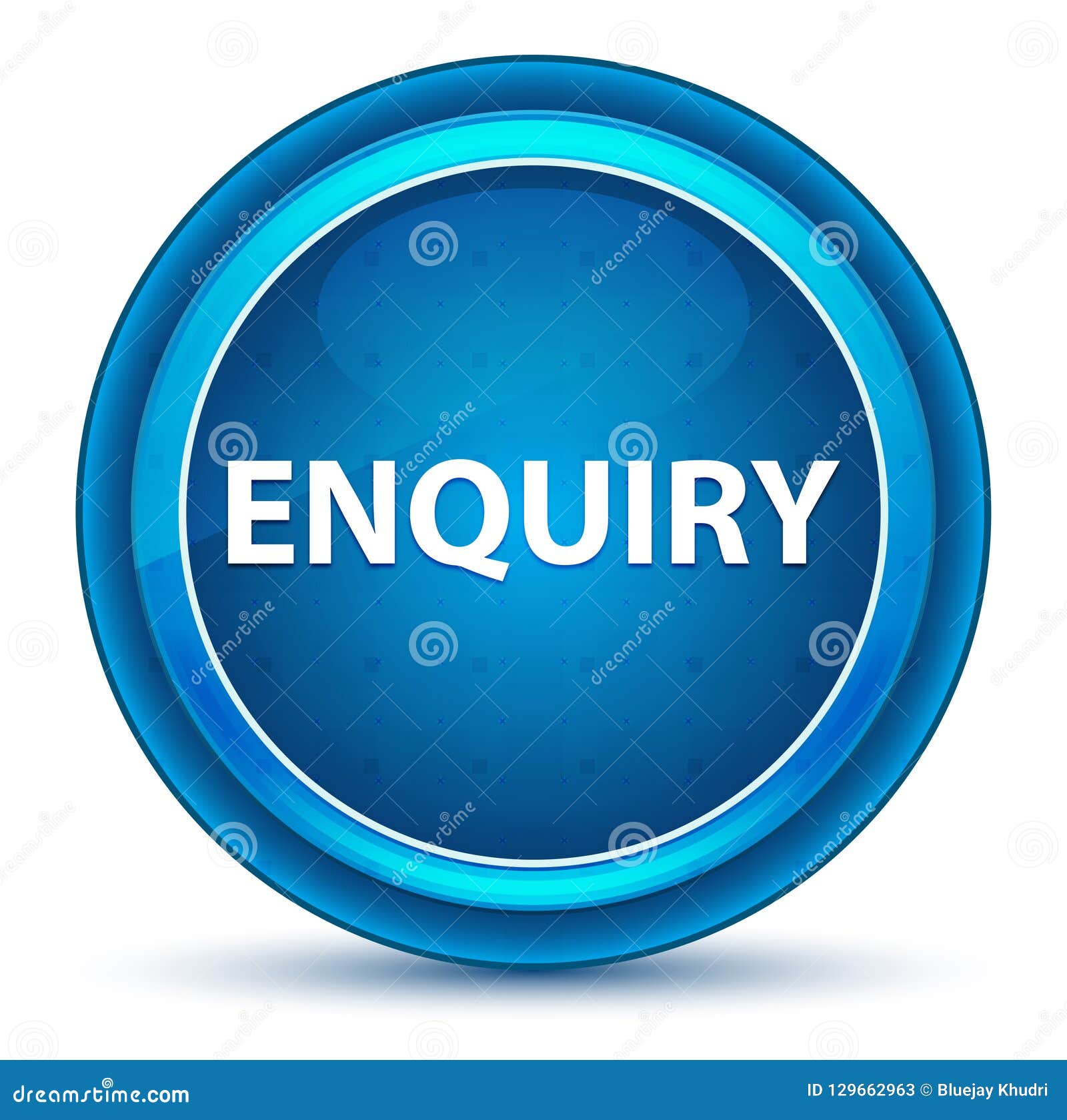 Enquiry Eyeball Blue Round Button Stock Illustration - Illustration of ...