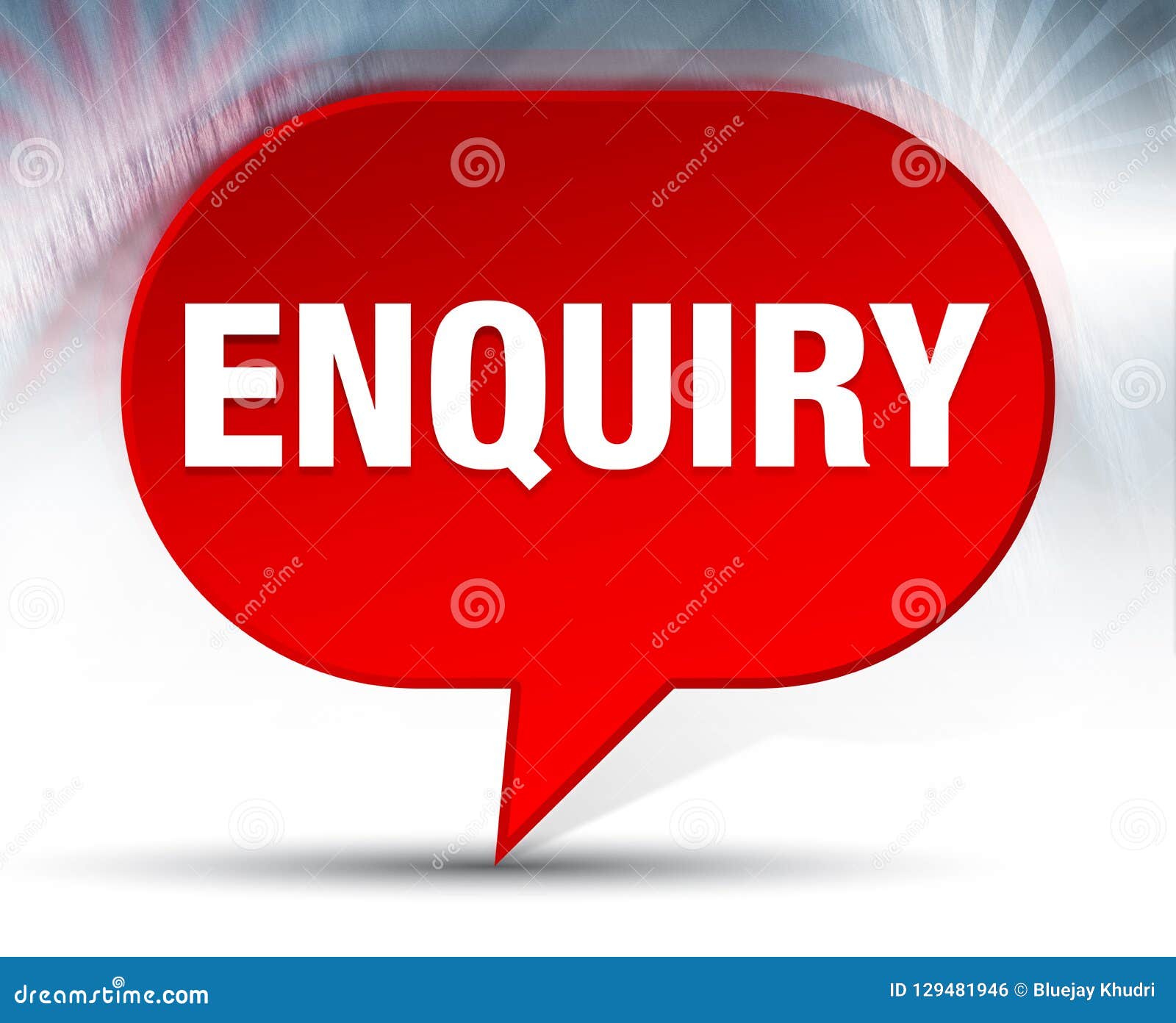 Enquiry Red Bubble Background Stock Illustration - Illustration of ...