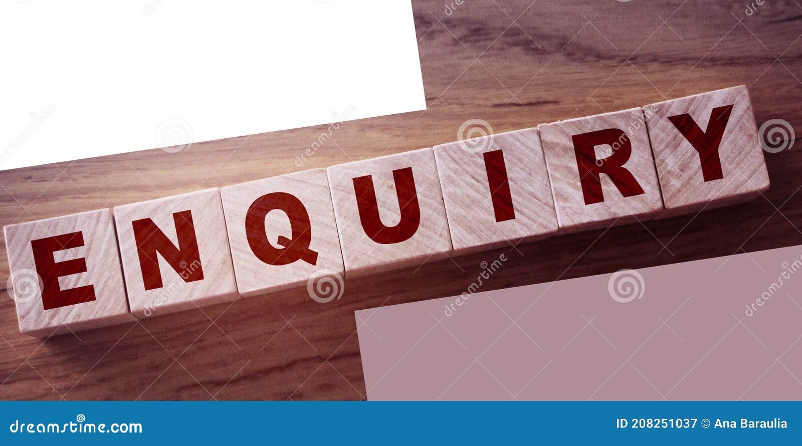 Enquiry Word Written on Wooden Blocks on Wooden Table Stock Image ...
