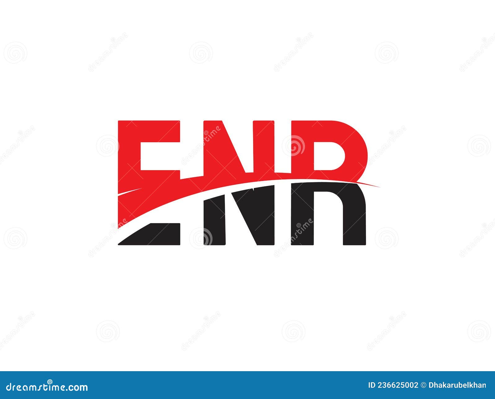 ENR Letter Initial Logo Design Vector Illustration Stock Vector ...