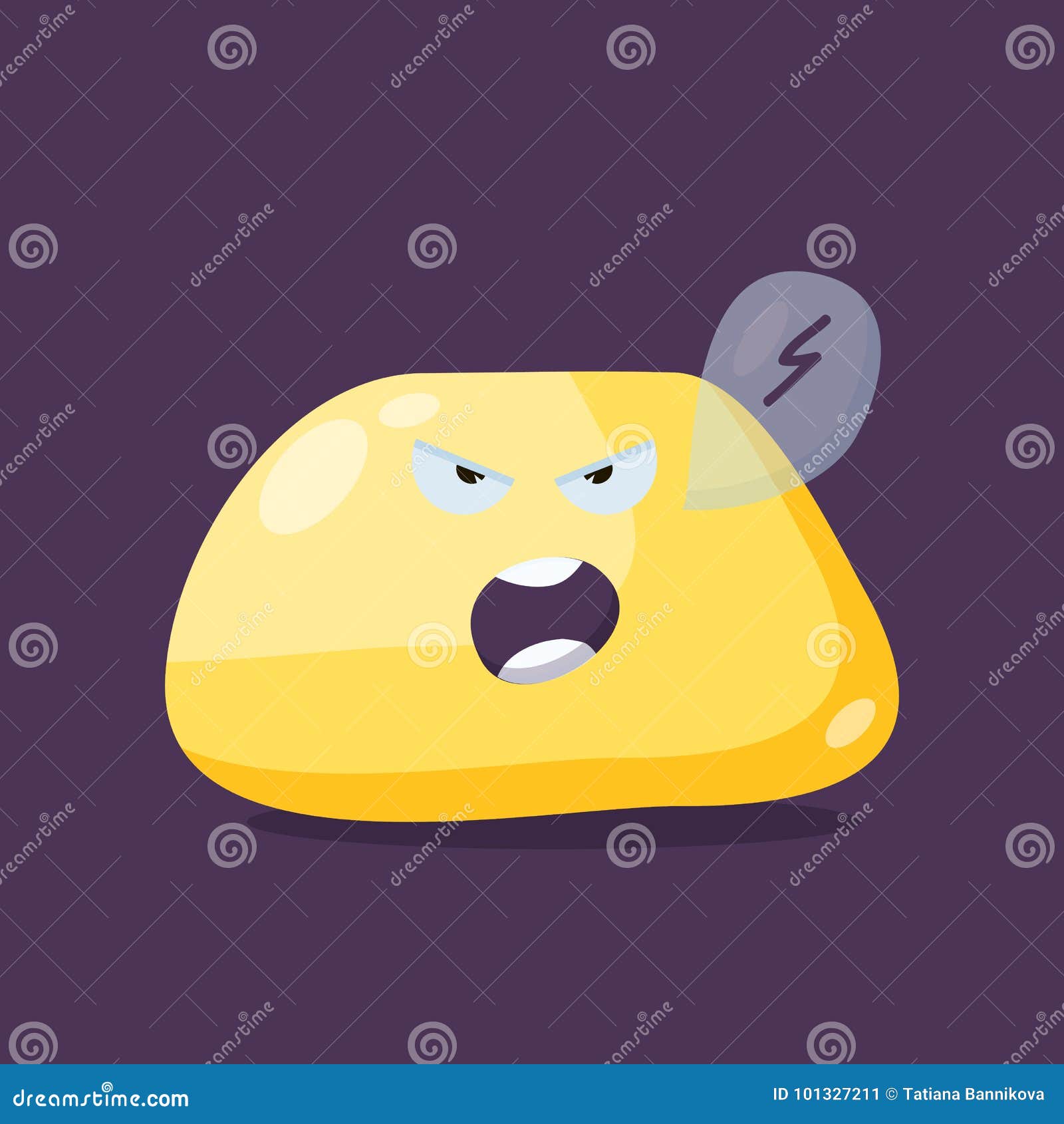 Enraged emoji character. stock vector. Illustration of scream - 101327211