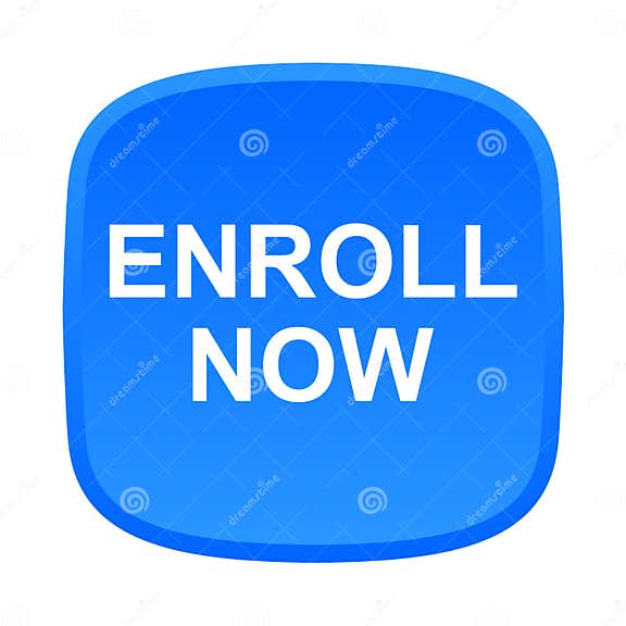 Enroll now button stock vector. Illustration of communication - 121800509