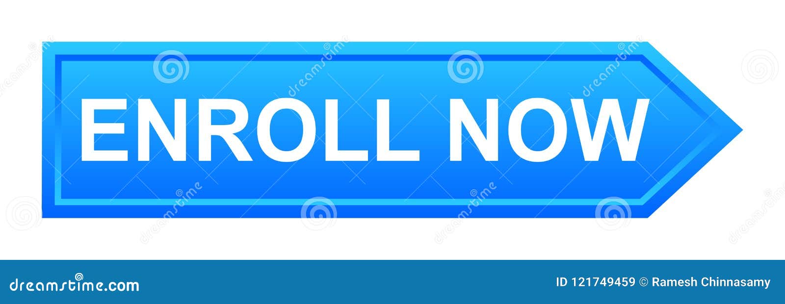 Enroll now button stock vector. Illustration of blue - 121749459