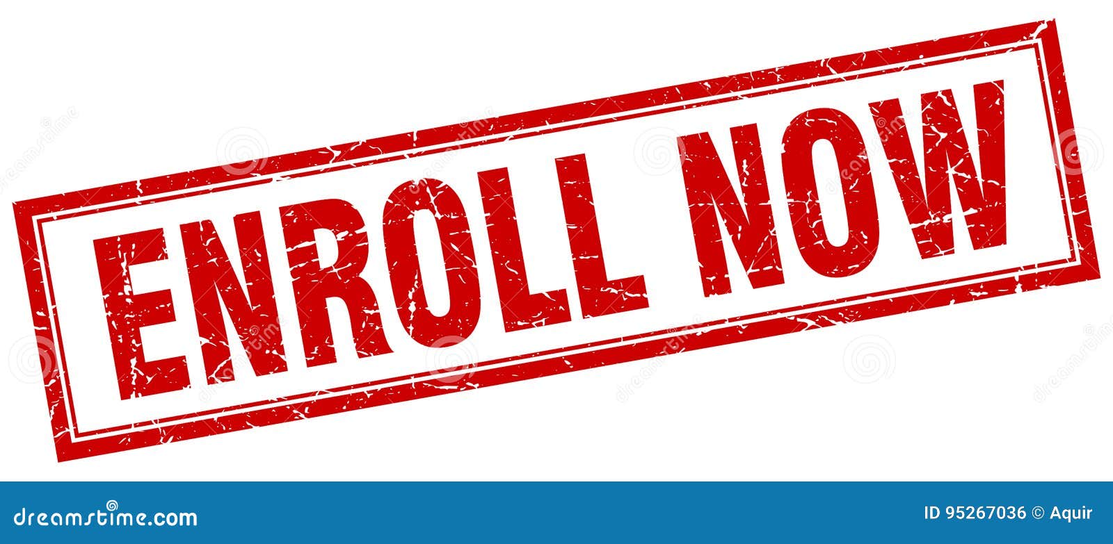 Enroll Now Red Square Sticker Cartoon Vector | CartoonDealer.com #90099399