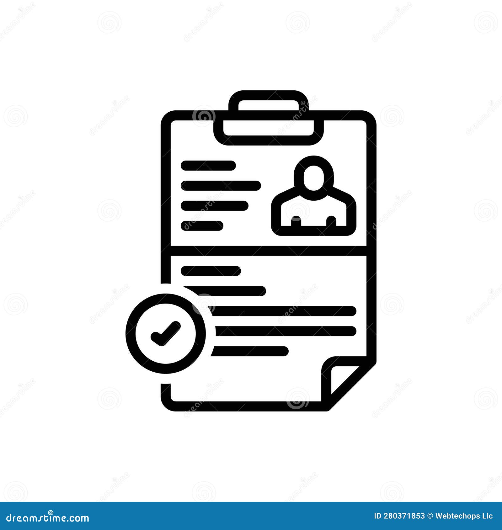 Black Line Icon for Enrollment, Nomination and Application Stock Vector ...