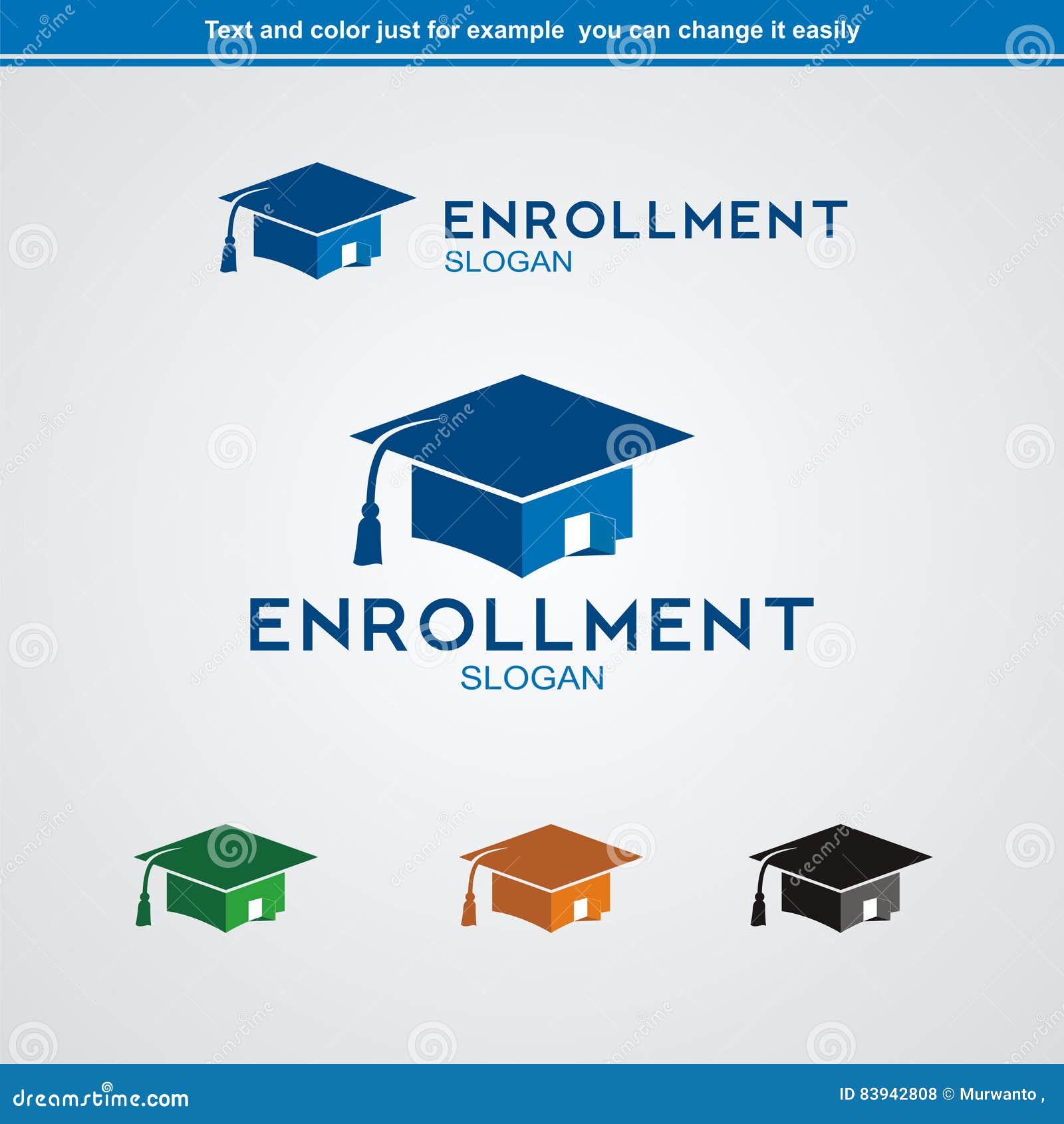 Enrollment Logo stock vector. Illustration of minute - 83942808