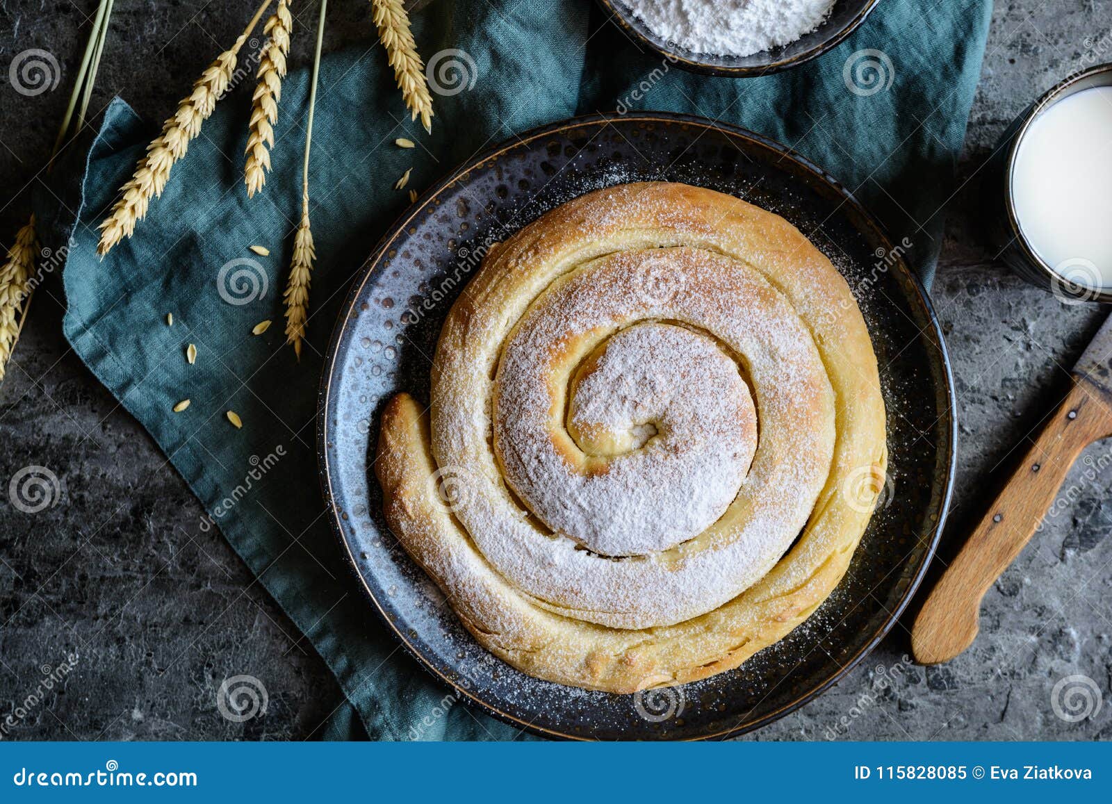 Ensaimada - Traditional Spiral Shaped Pastry Stock Image - Image of ...