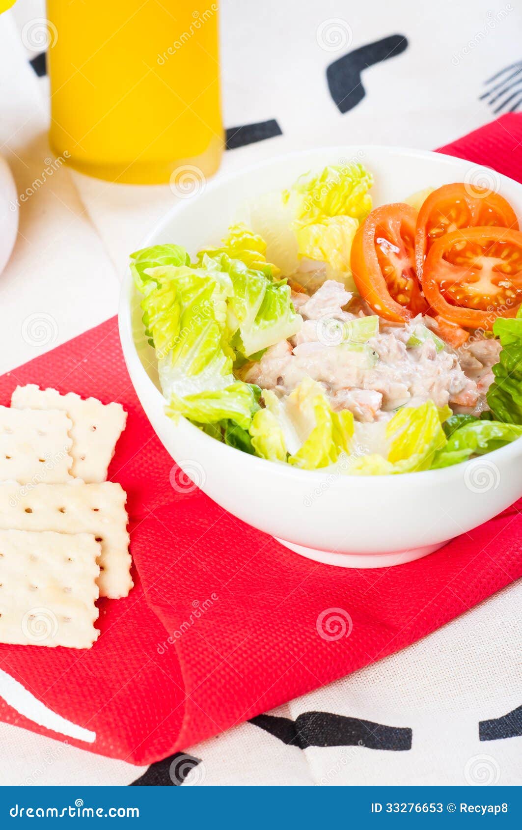 Ensalada De Atún Con Las Galletas Imagen de archivo - Imagen de omega ...