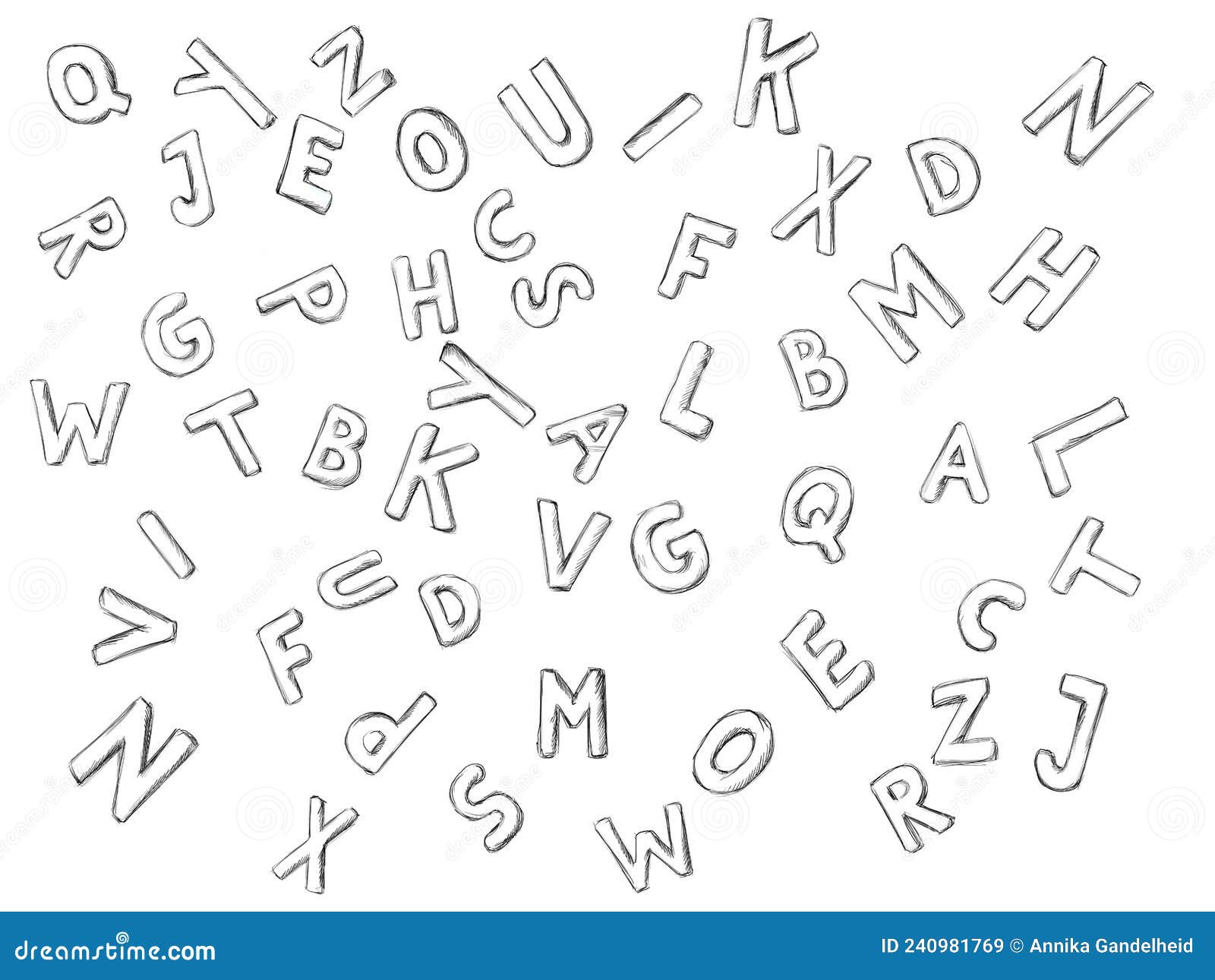 Ensalada de letras con abc stock de ilustración. Ilustración de ...