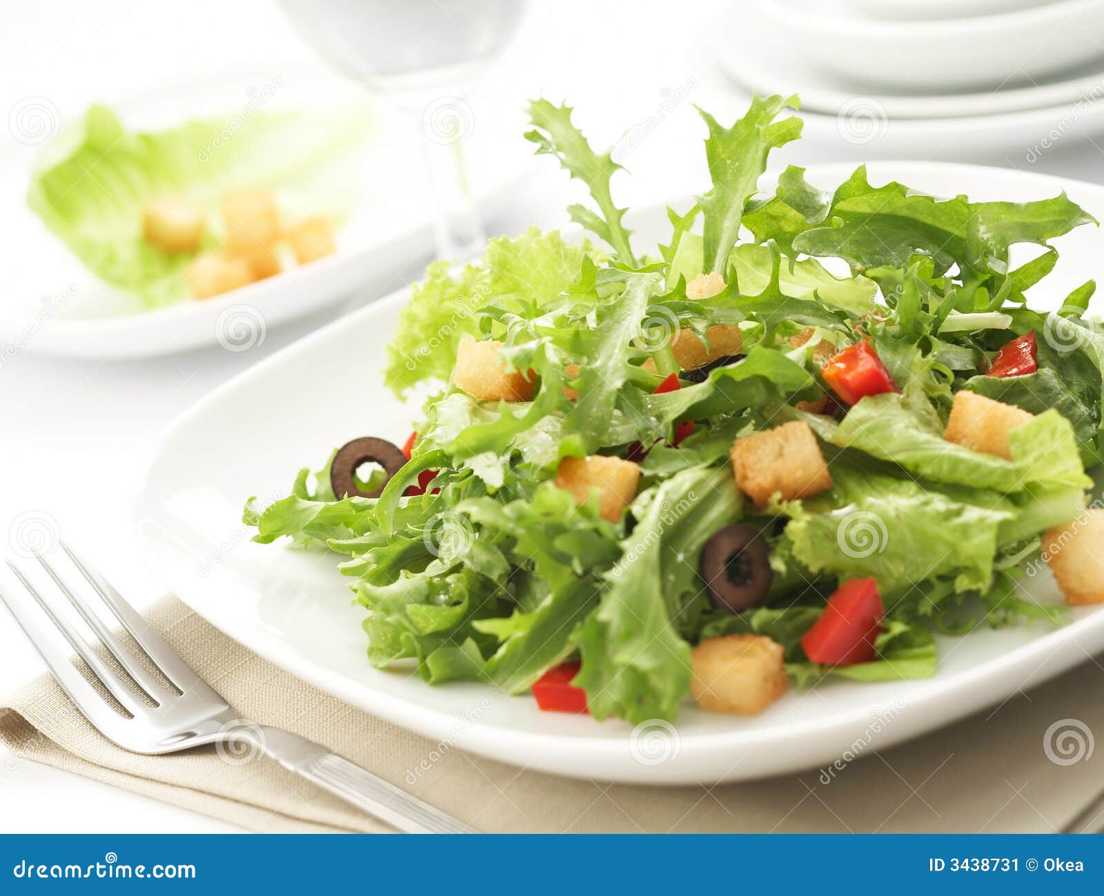Ensalada verde imagen de archivo. Imagen de aperitivo - 3438731
