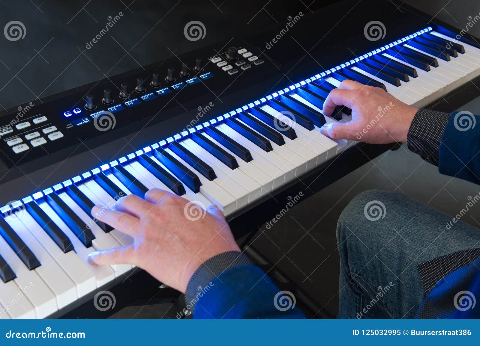 Playing a keyboard stock image. Image of rhythm, artist - 125032995