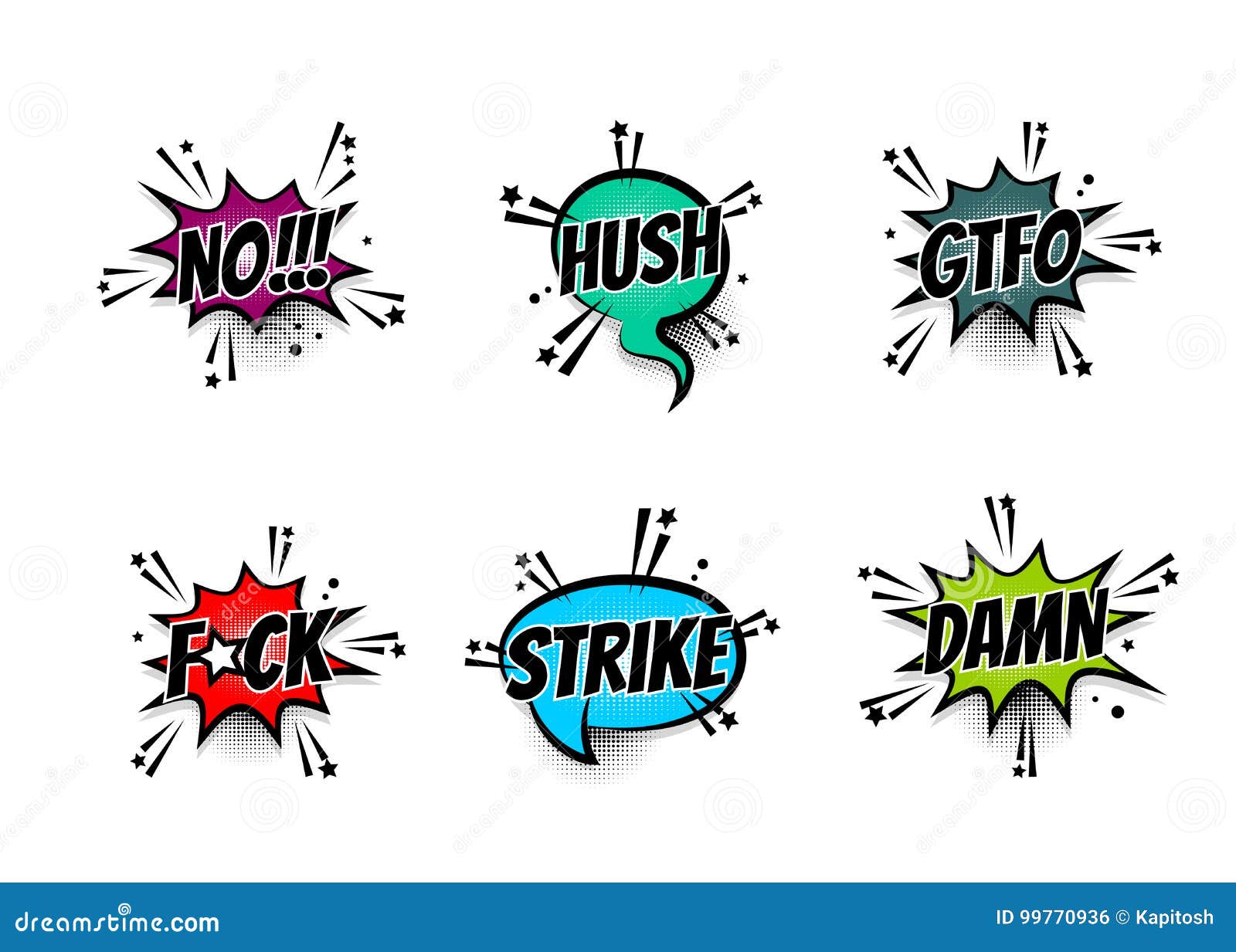 Ensemble Comique D'art De Bruit De Bulle De La Parole Des Textes ...