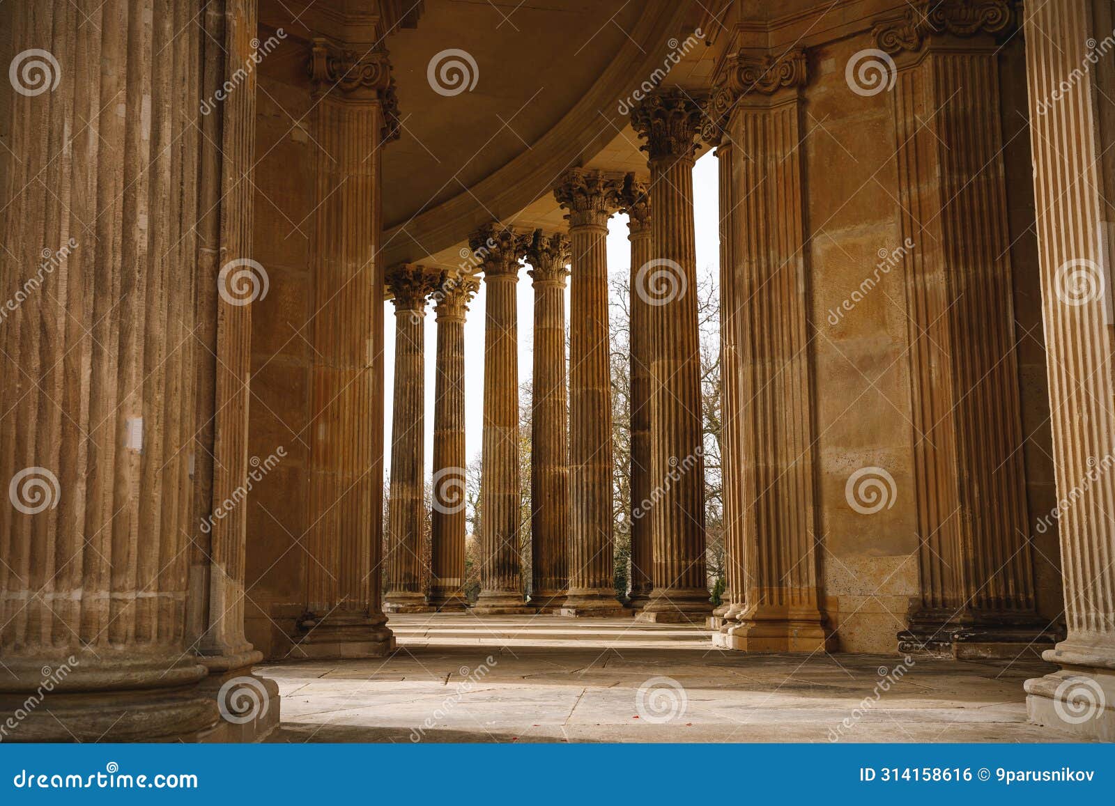 An Ensemble Consisting of Classical Columns Stock Photo - Image of ...