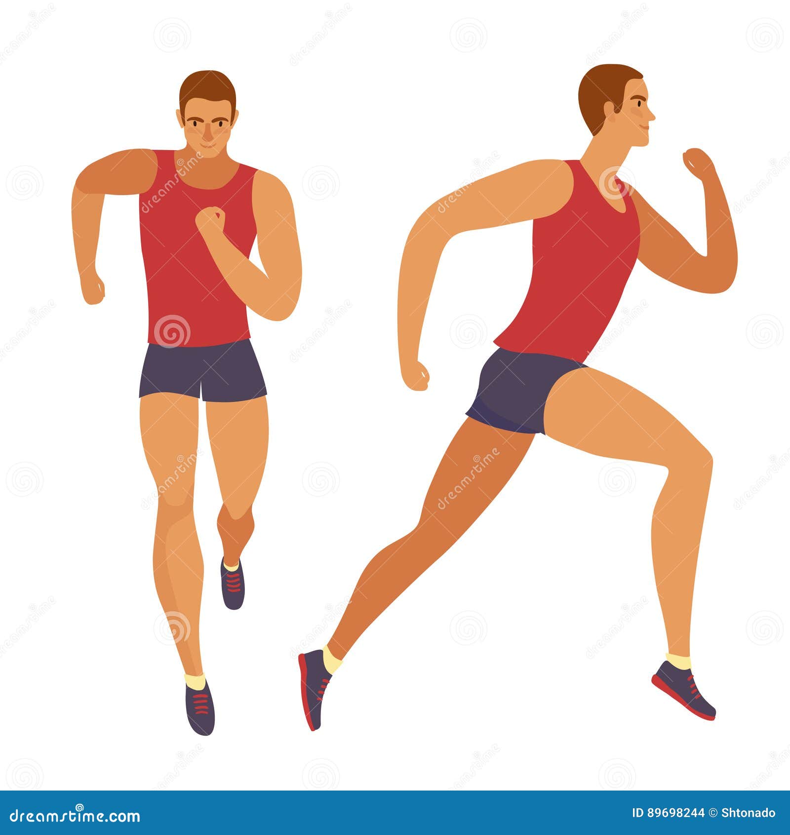 Ensemble Courant Dynamique D'homme Illustration de Vecteur ...