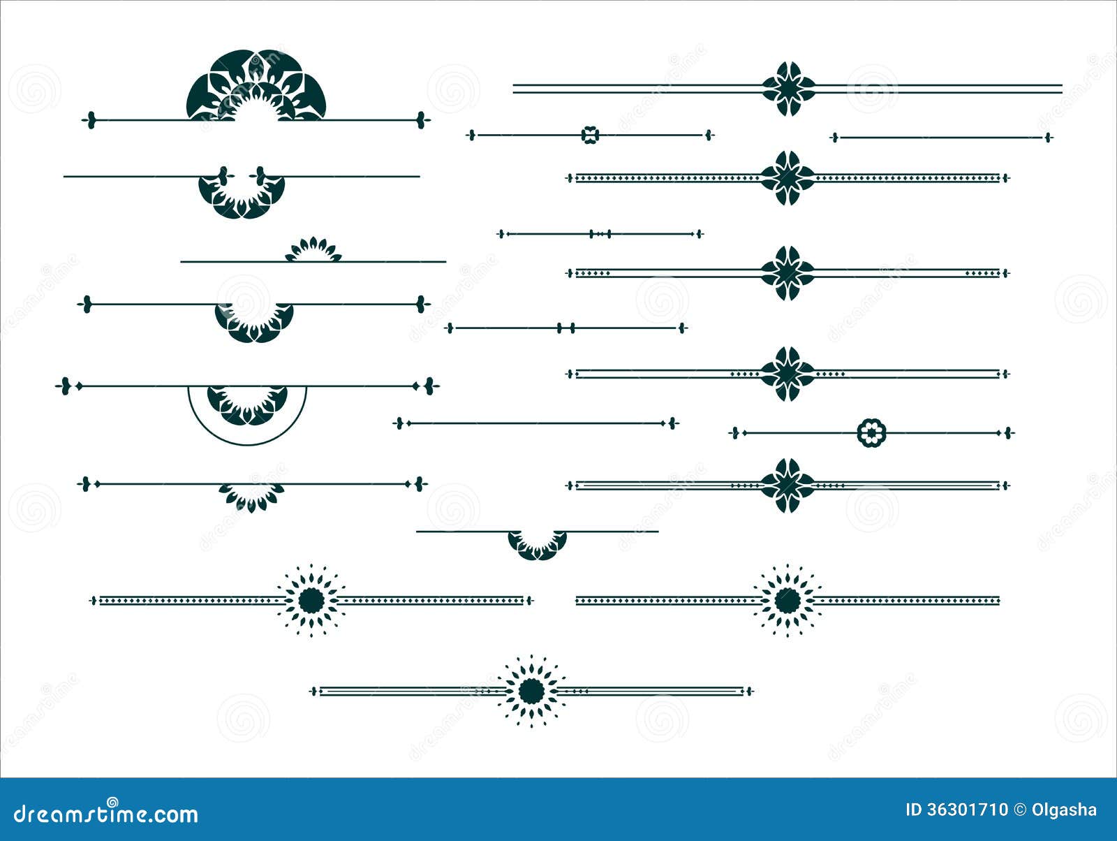 Ensemble D'éléments Décoratif Graphique Illustration de Vecteur ...