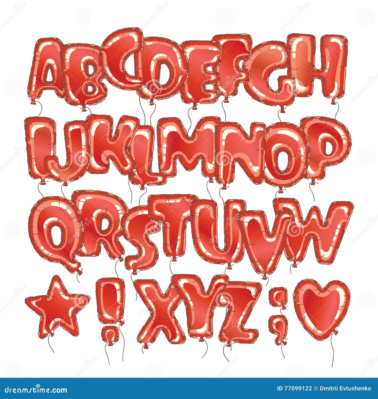 Ensemble d'ABC de ballons illustration de vecteur. Illustration du ...