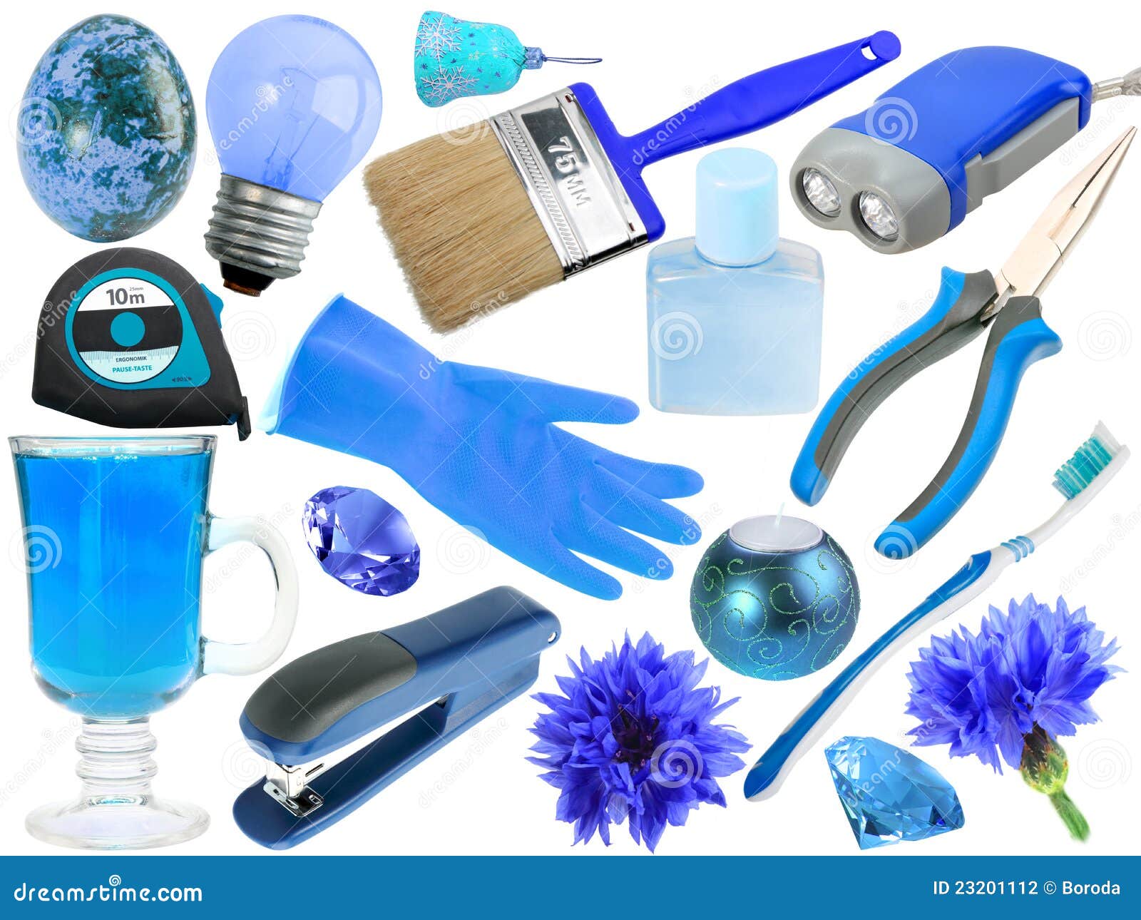 Ensemble D'abstrait D'objets Bleus Photo stock - Image du bleuet ...