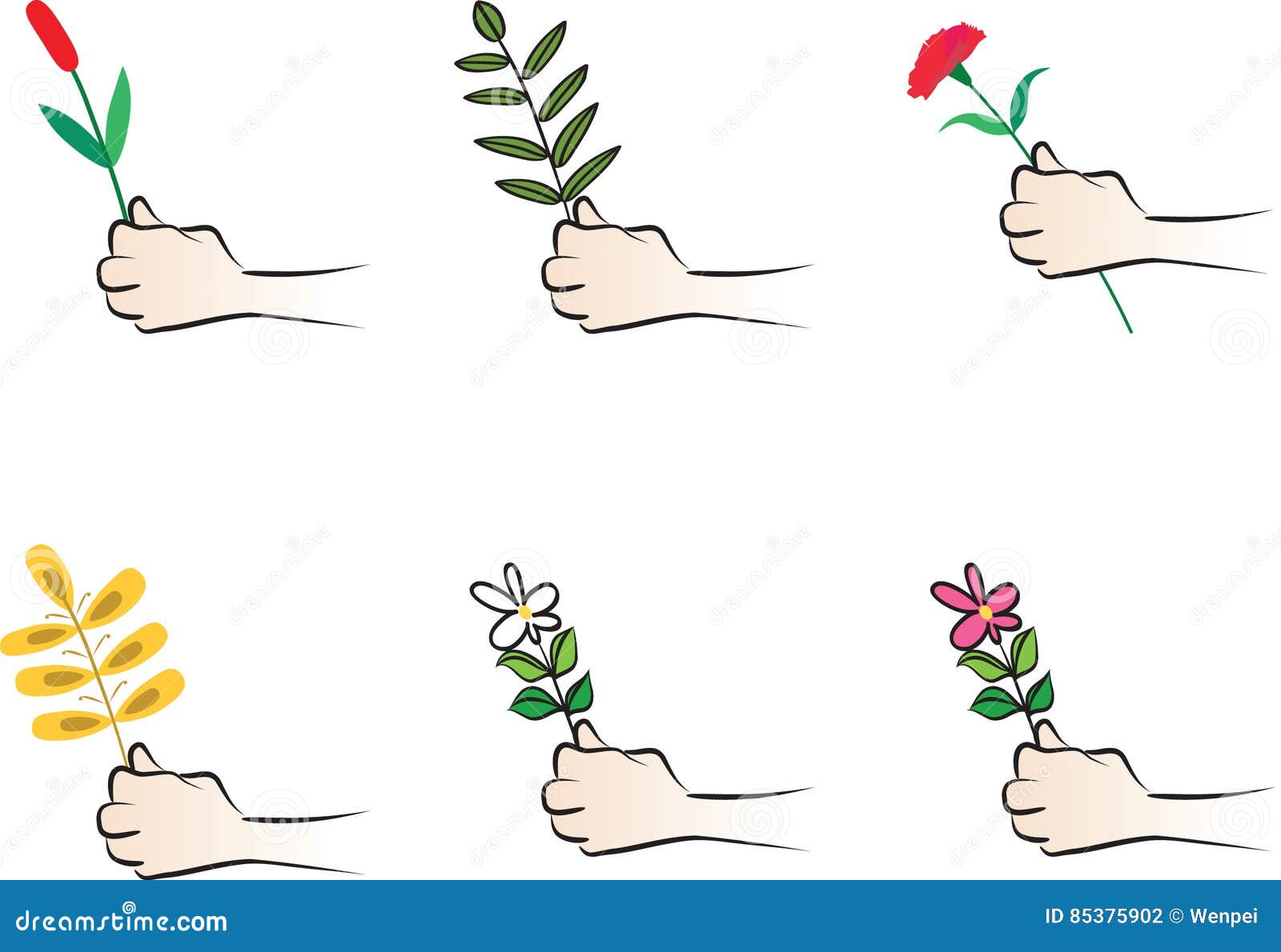 Ensemble D'action De Main De Dessin De Vecteur Illustration Stock ...