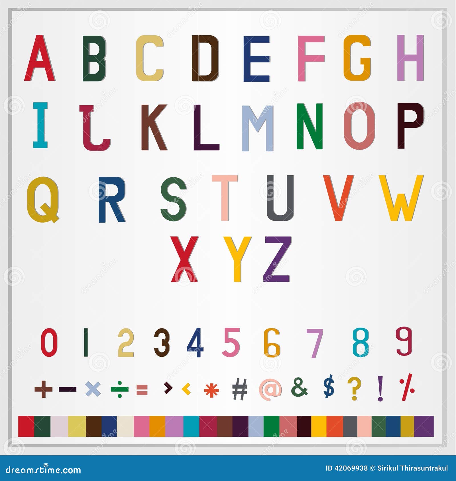 Ensemble D'alphabet, De Chiffre Et D'icône De Symbole Illustration ...