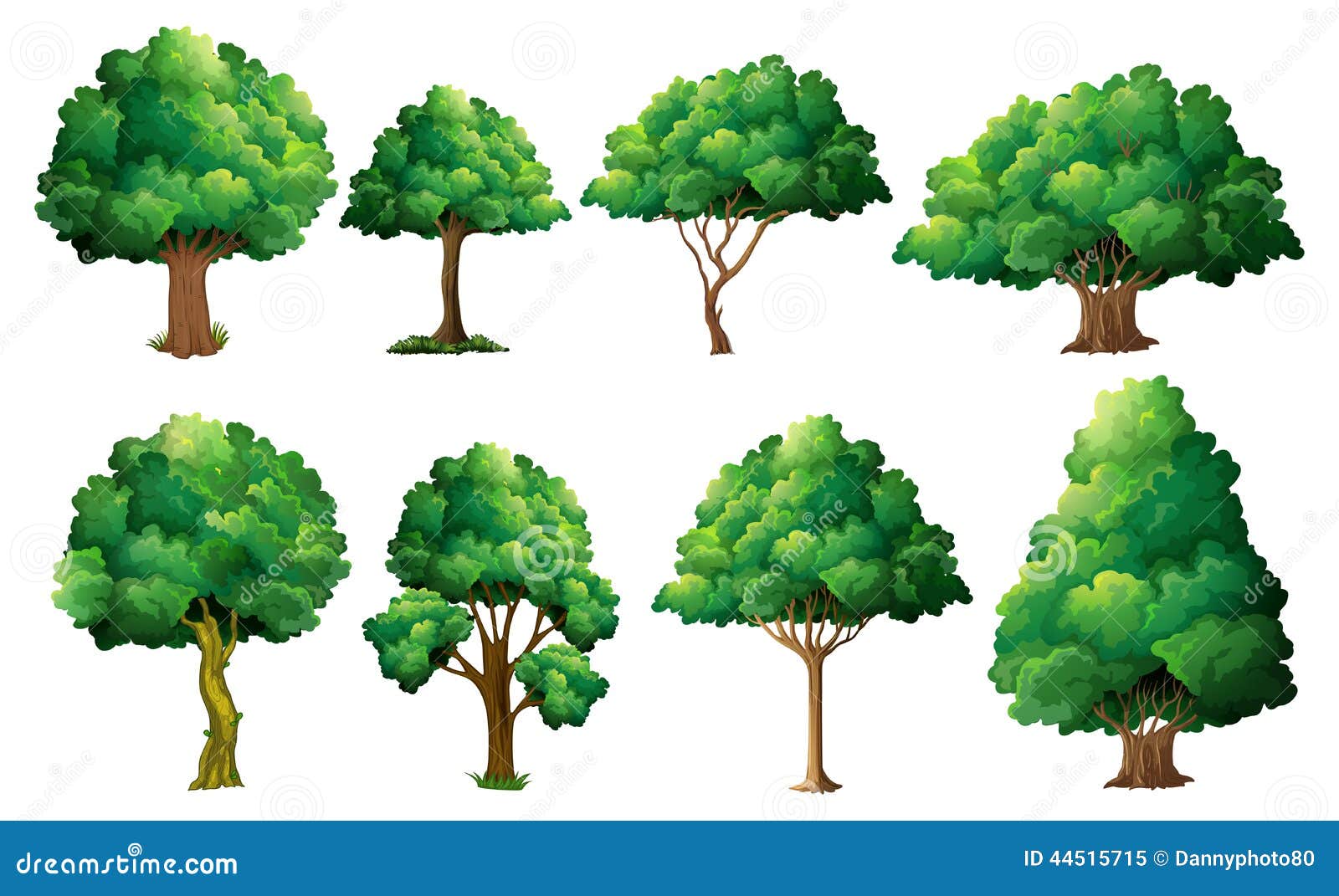 Ensemble d'arbre illustration de vecteur. Illustration du ramassage ...
