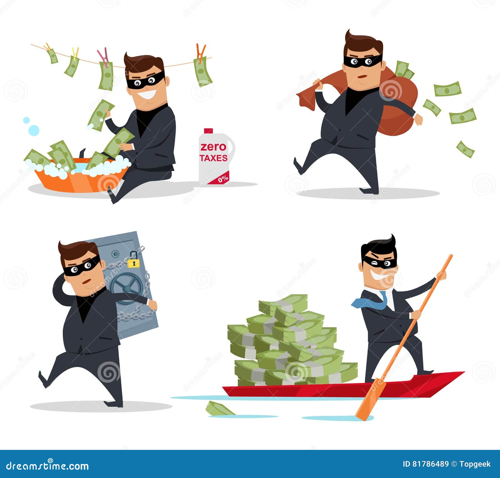 Ensemble D'argent Volant Le Vecteur Plat De Conception De Concepts ...