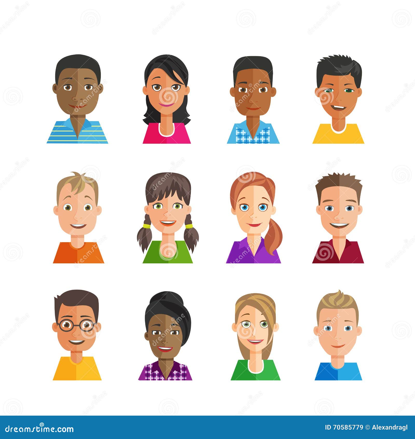 Ensemble D'avatars De Vecteur Multi-ethnique Illustration de Vecteur ... Ensemble D'avatars De Vecteur Multi-ethnique Illustration de Vecteur ...