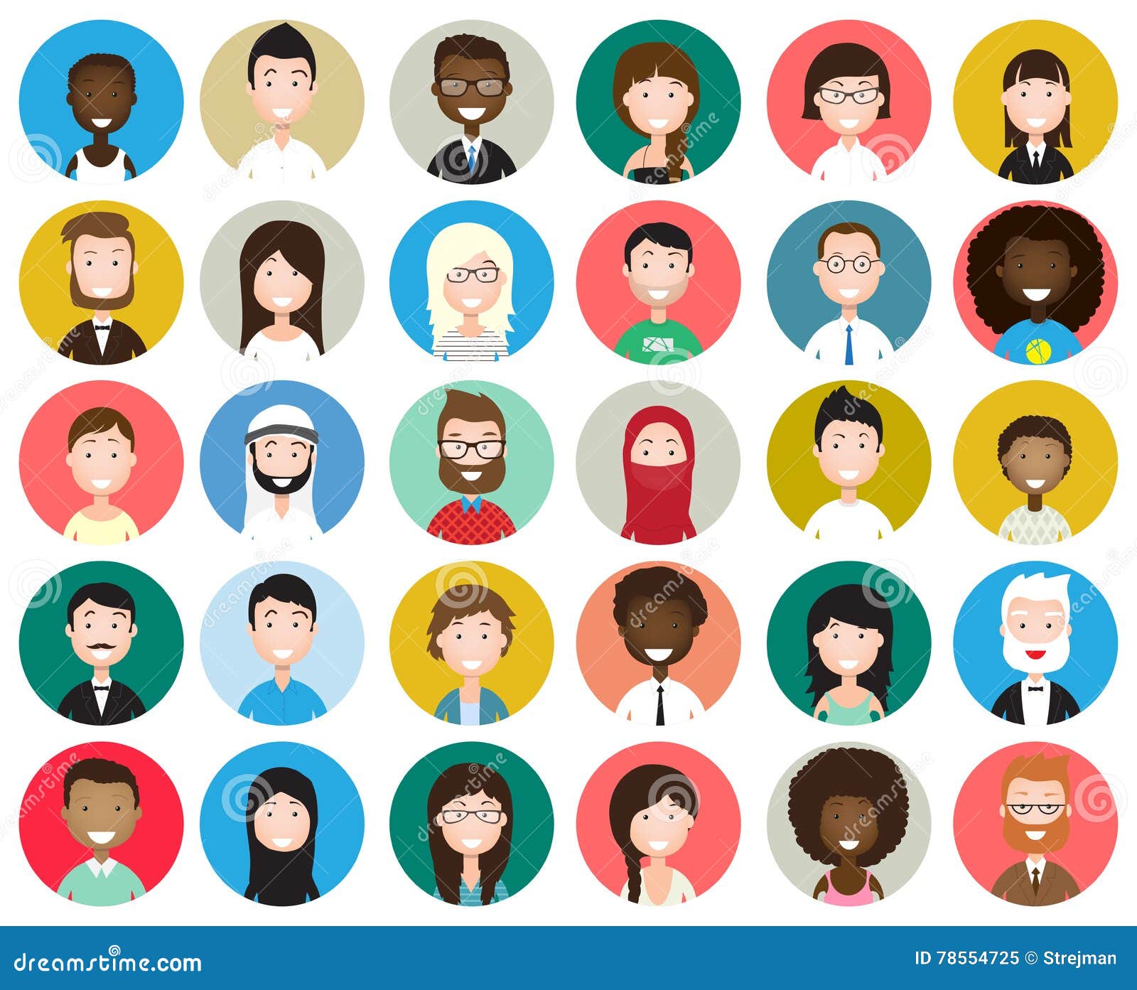 Ensemble D'avatars Ronds Divers Illustration de Vecteur - Illustration ... Ensemble D'avatars Ronds Divers Illustration de Vecteur - Illustration ...