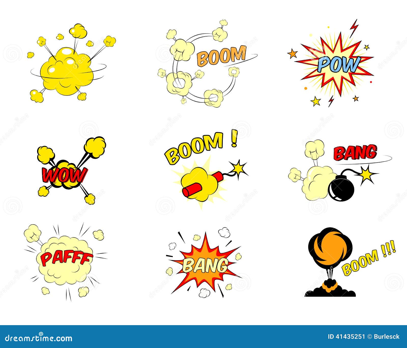 Ensemble D'explosions Comiques Des Textes De Bande Dessinée ...
