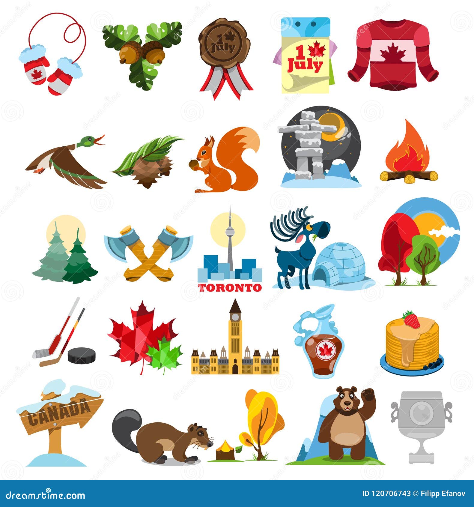 Ensemble d'icône de Canada illustration de vecteur. Illustration du ...