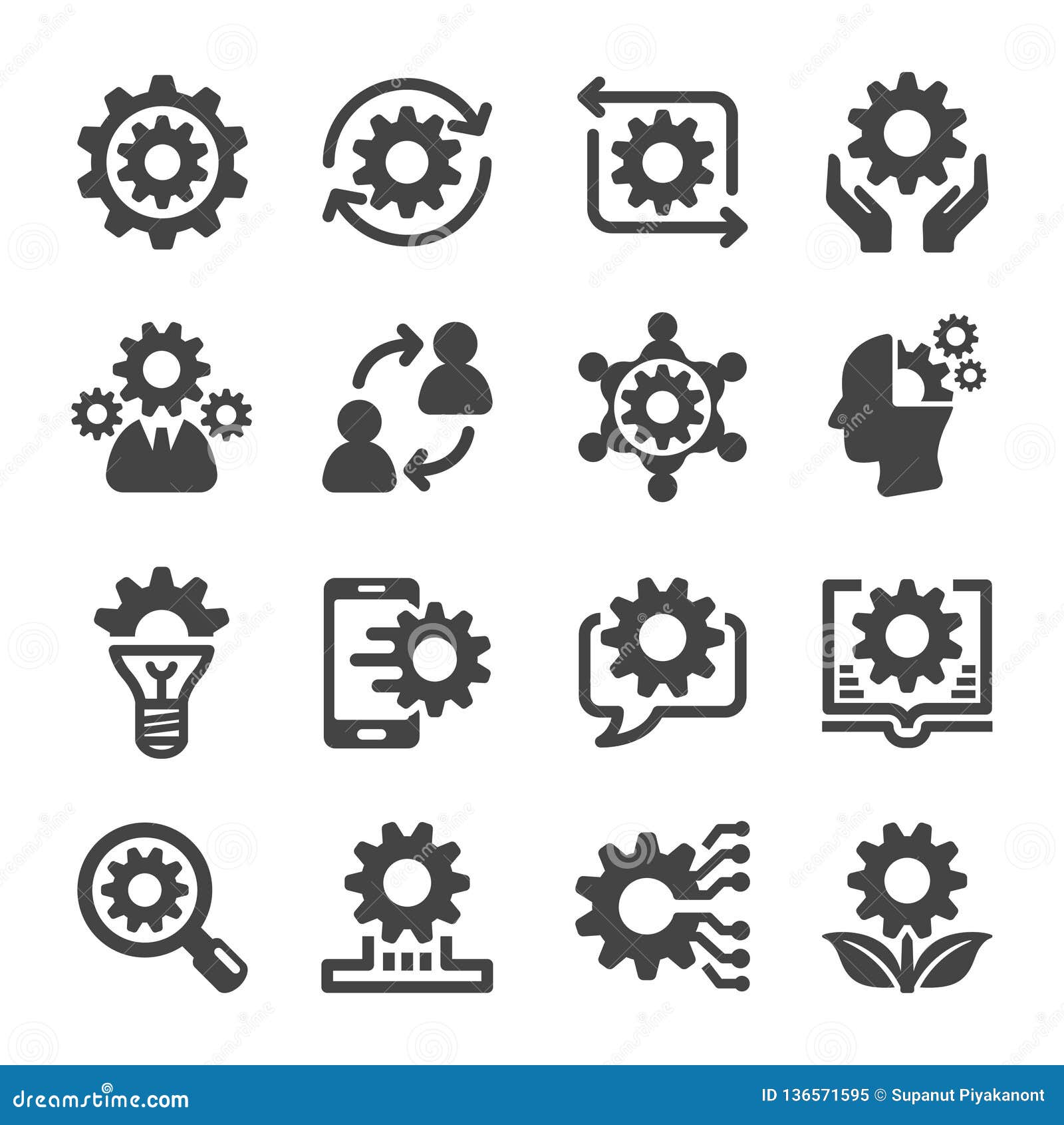 Ensemble D'icône De La Connaissance Illustration de Vecteur ...