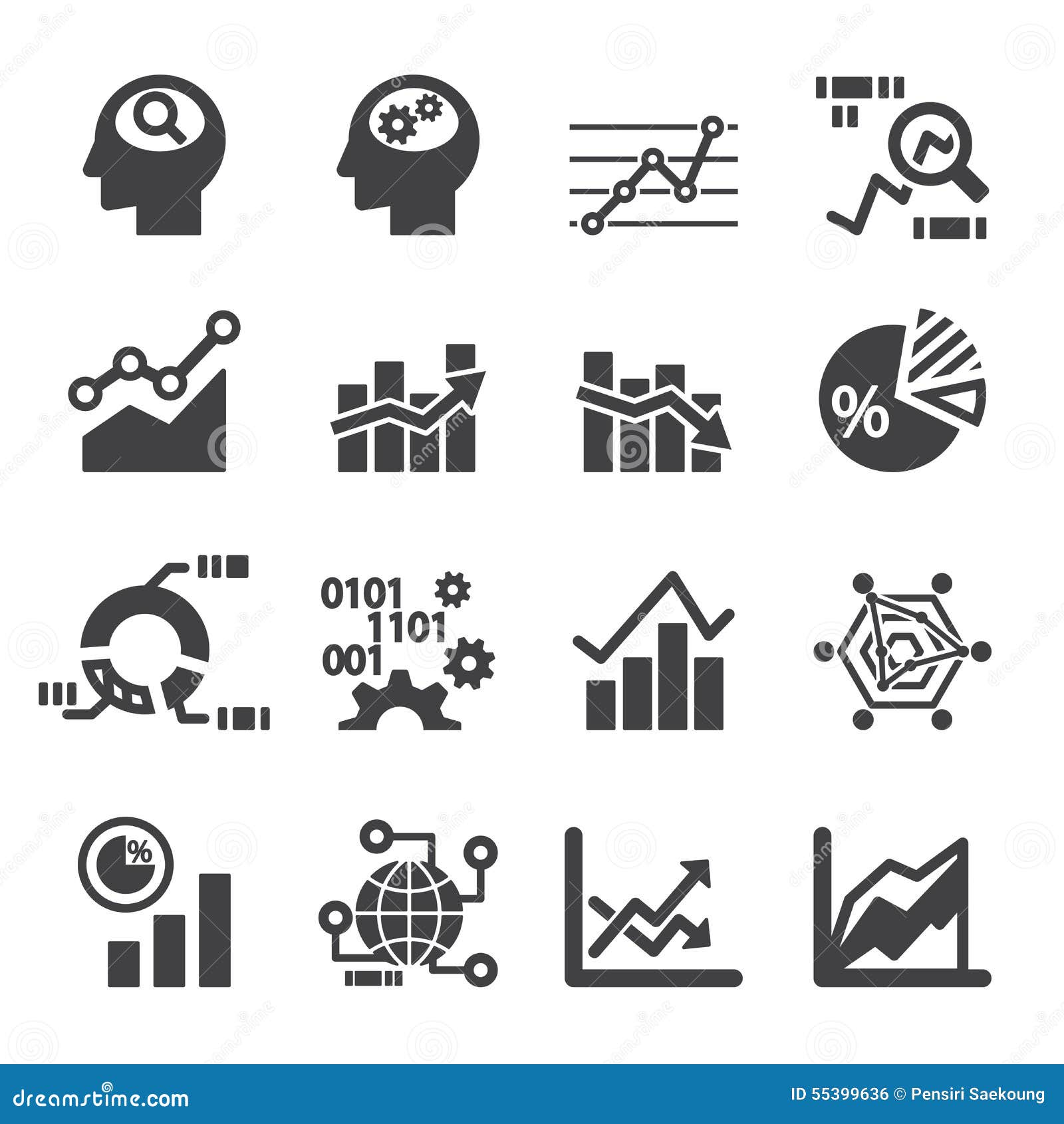 Ensemble D'icône D'Analytics Illustration de Vecteur - Illustration du ...