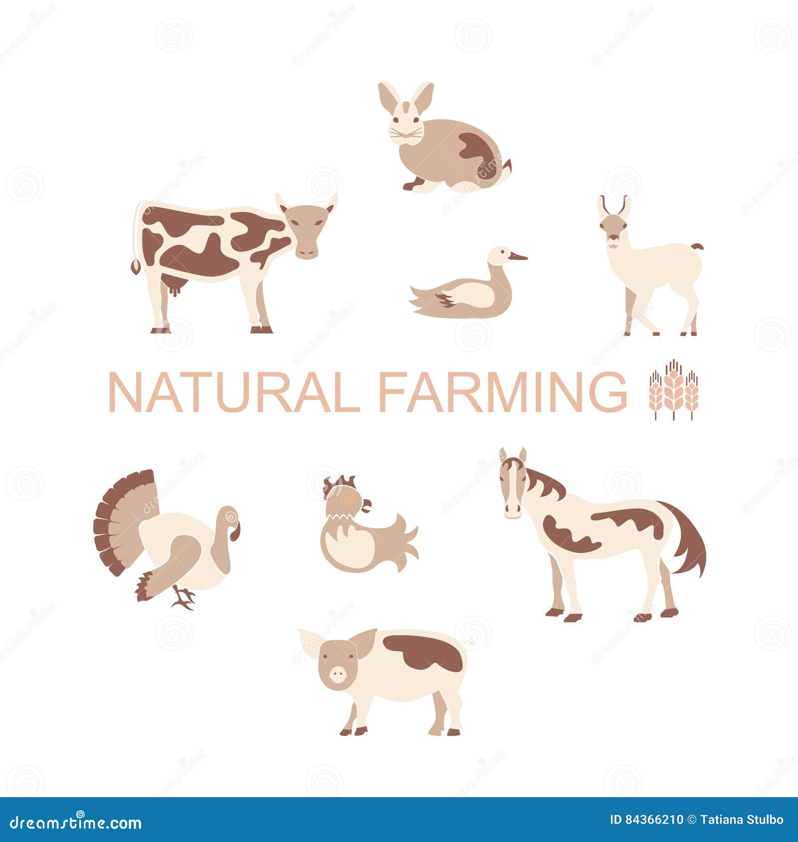 Ensemble D'icône D'animaux De Ferme Illustration de Vecteur ...