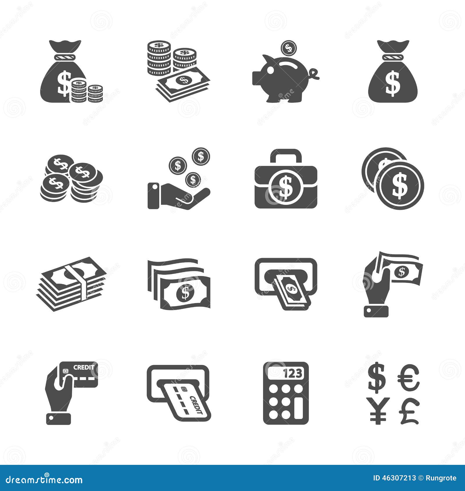 Ensemble D'icône D'argent, Vecteur Eps10 Illustration de Vecteur ...