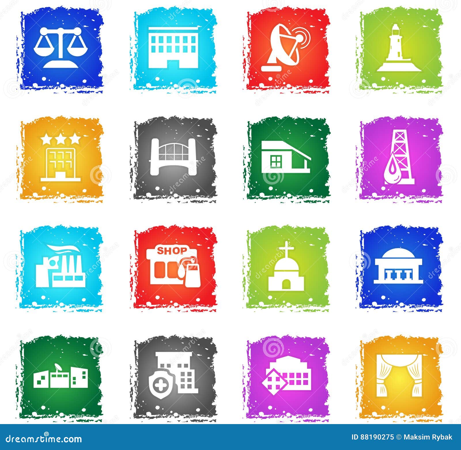 Ensemble D'icône D'infrastructure Illustration de Vecteur ...