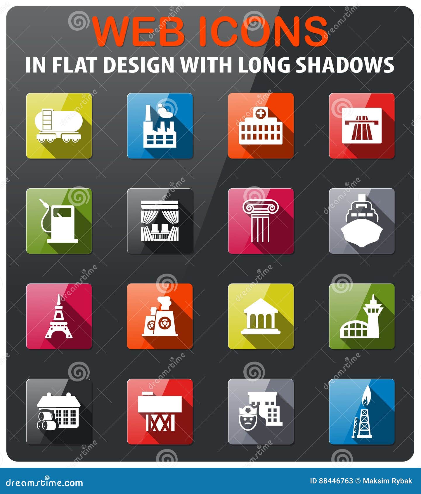 Ensemble D'icône D'infrastructure Illustration Stock - Illustration du ...