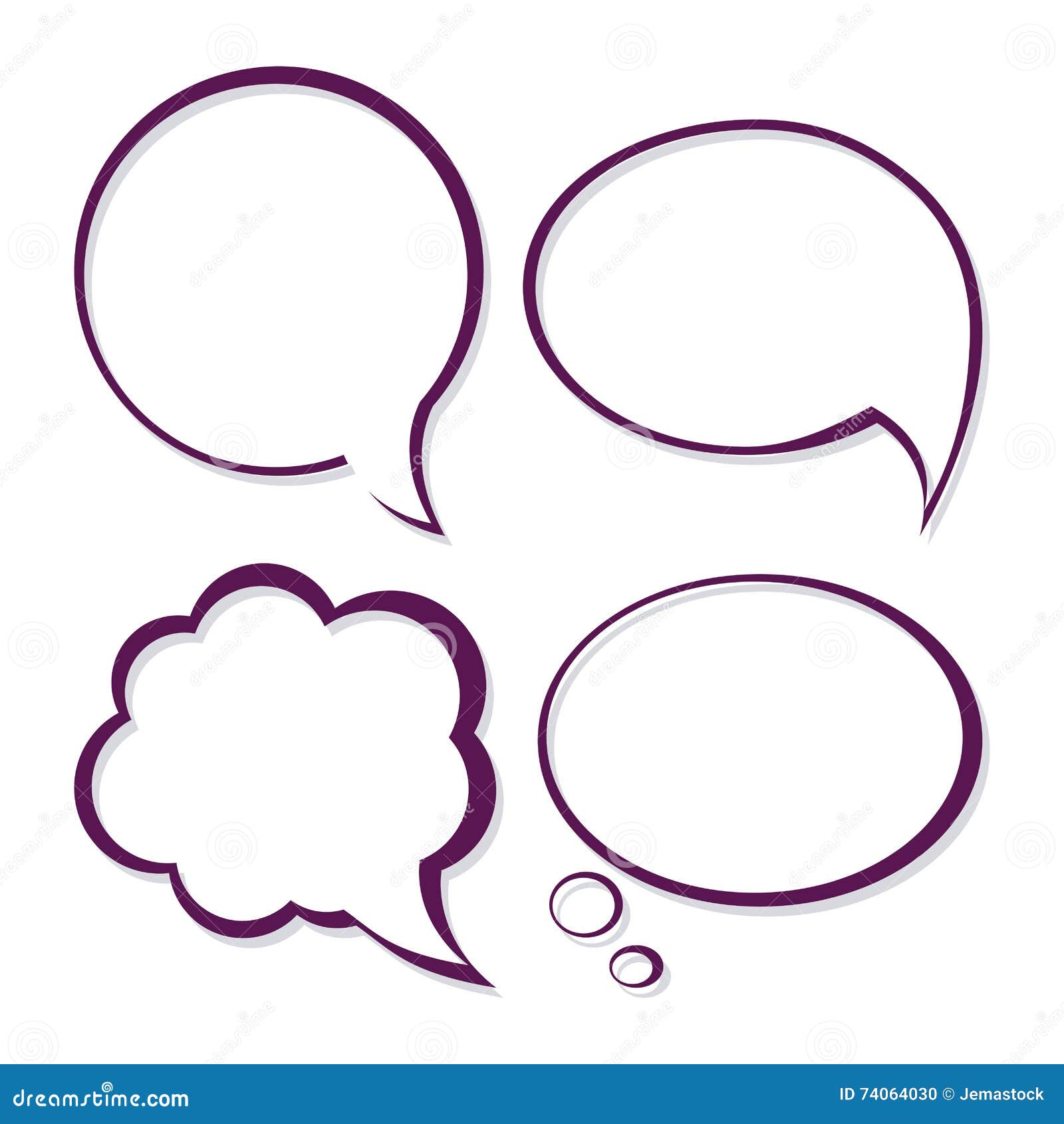 Ensemble D'icône De Bulles Communication Dessin De Vecteur Illustration ...