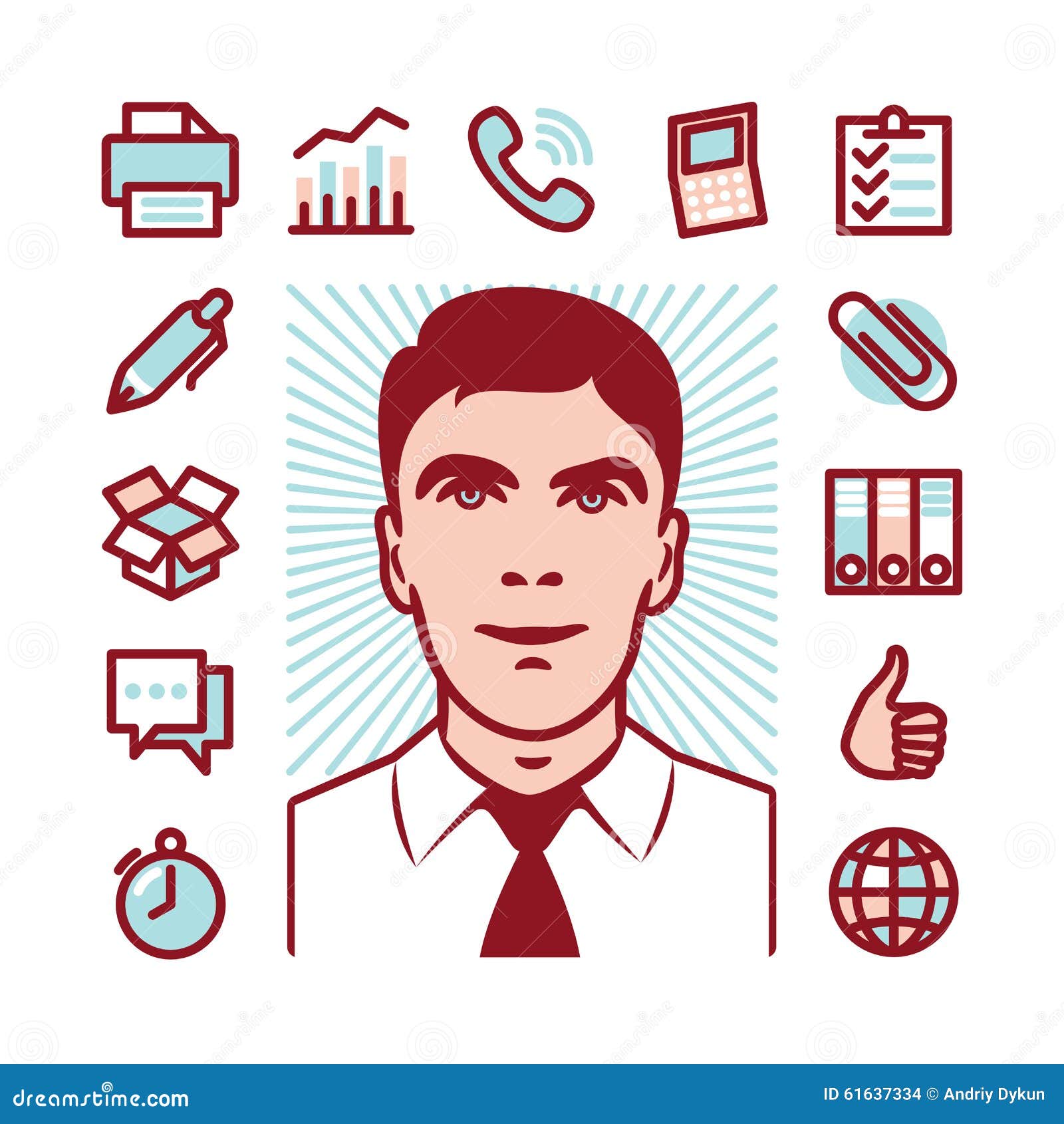 Ensemble D'icône De Directeur Illustration de Vecteur - Illustration du ...