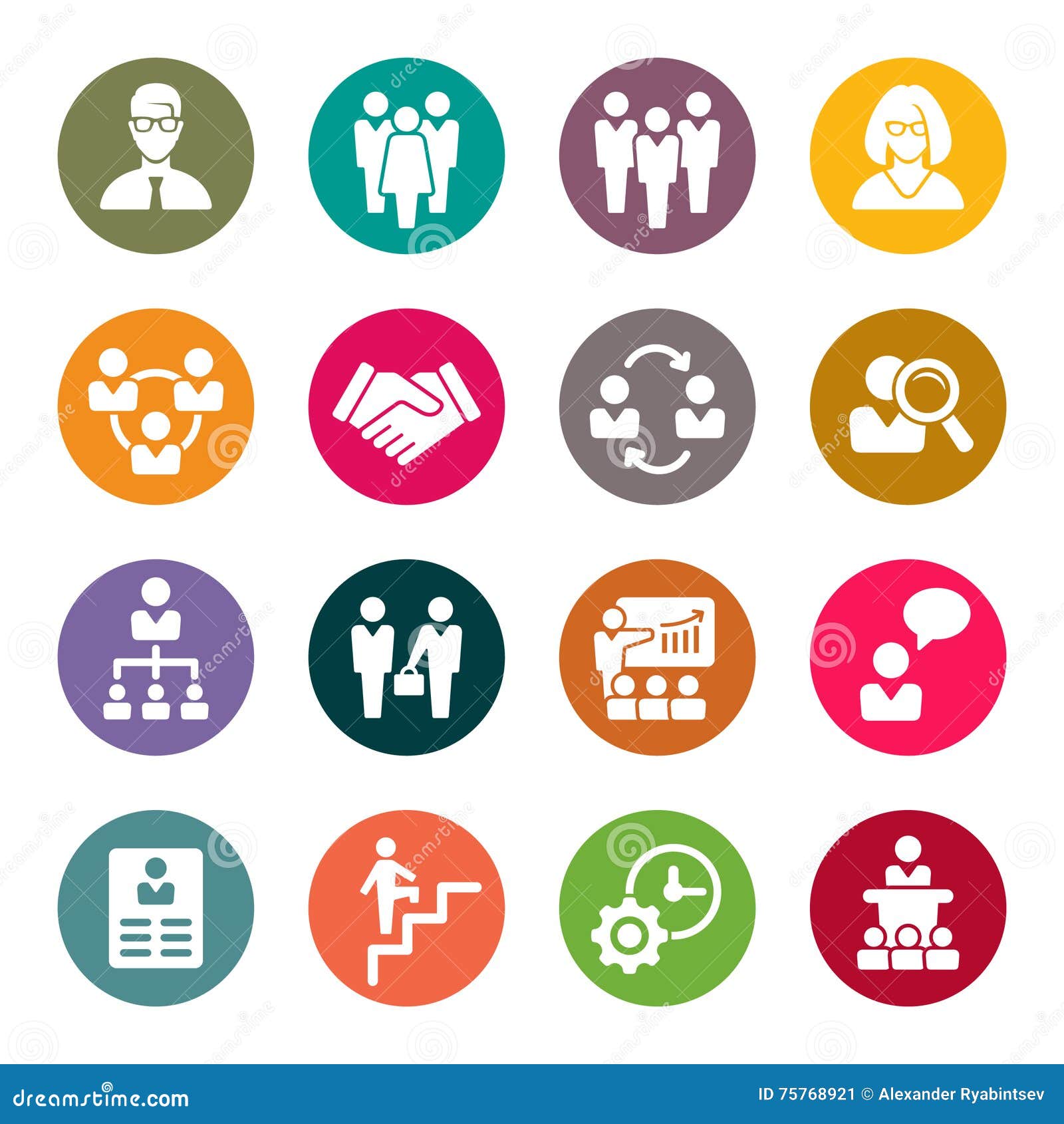 Ensemble D'icône De Gestion Illustration De Vecteur Illustration Stock ...