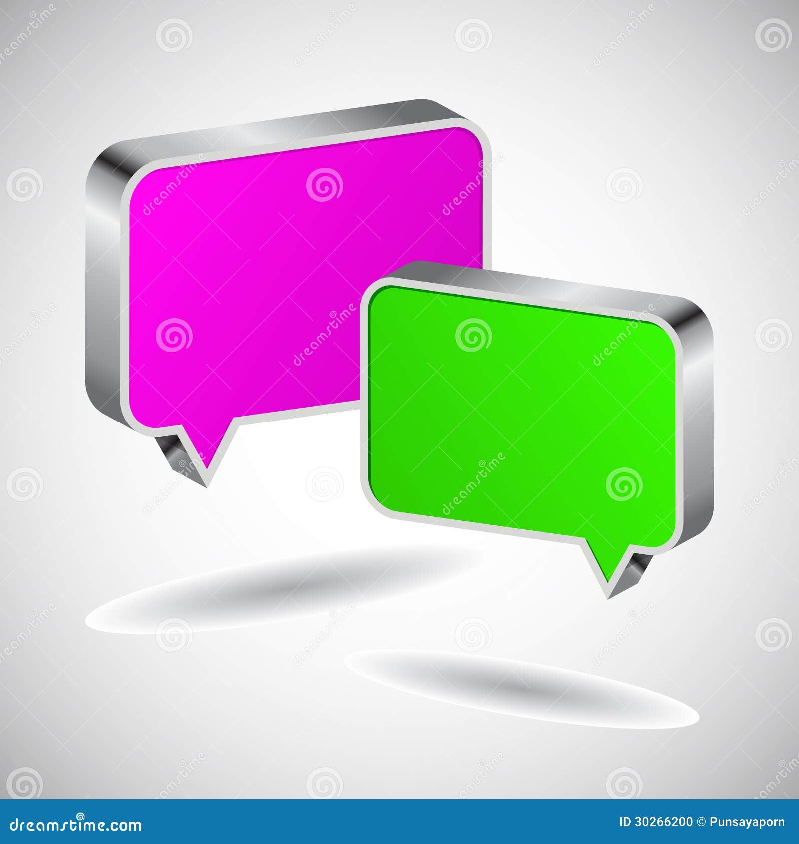 Ensemble D'icône De La Parole 3D Illustration de Vecteur - Illustration ...