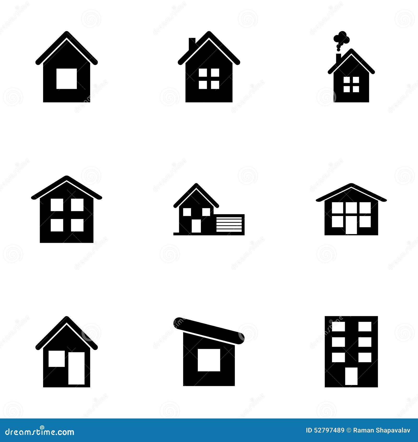 Ensemble D'icône De Maison De Vecteur Illustration de Vecteur ...