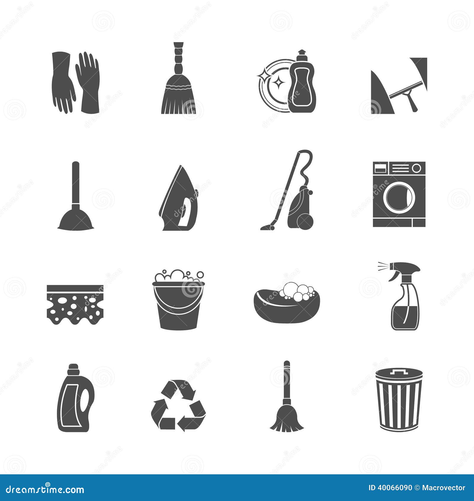 Ensemble D'icône De Nettoyage Illustration de Vecteur - Illustration du ...